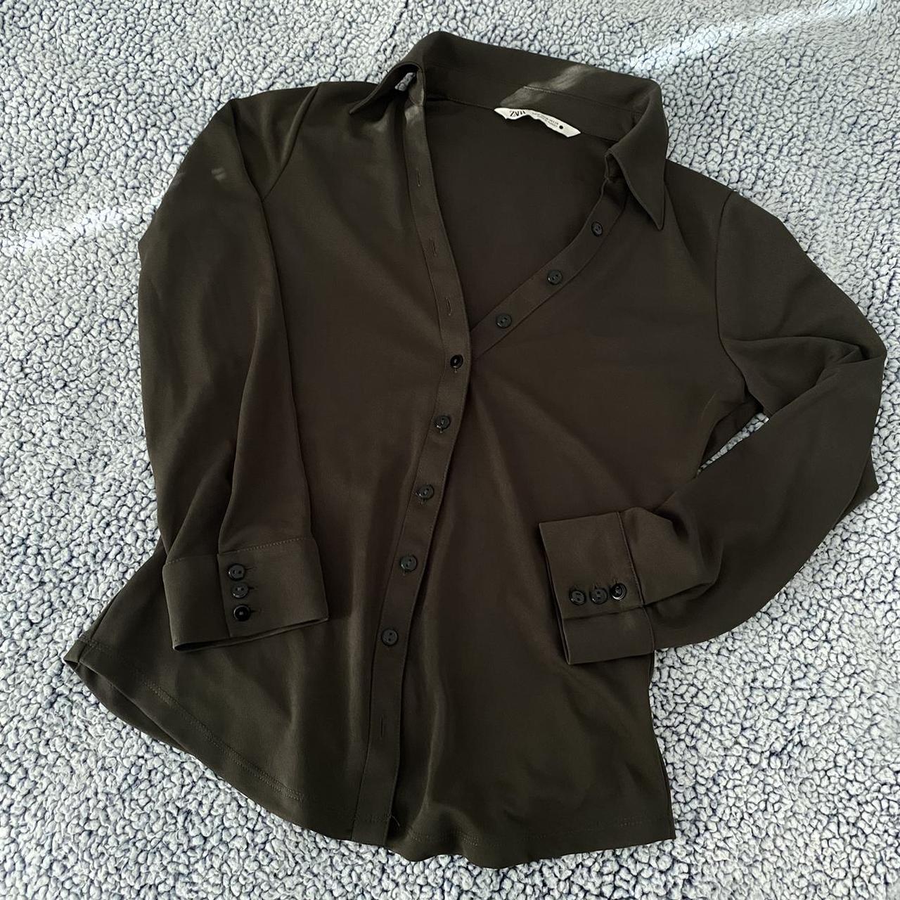 Zara button down long sleeve, M button up shirt,... - Depop