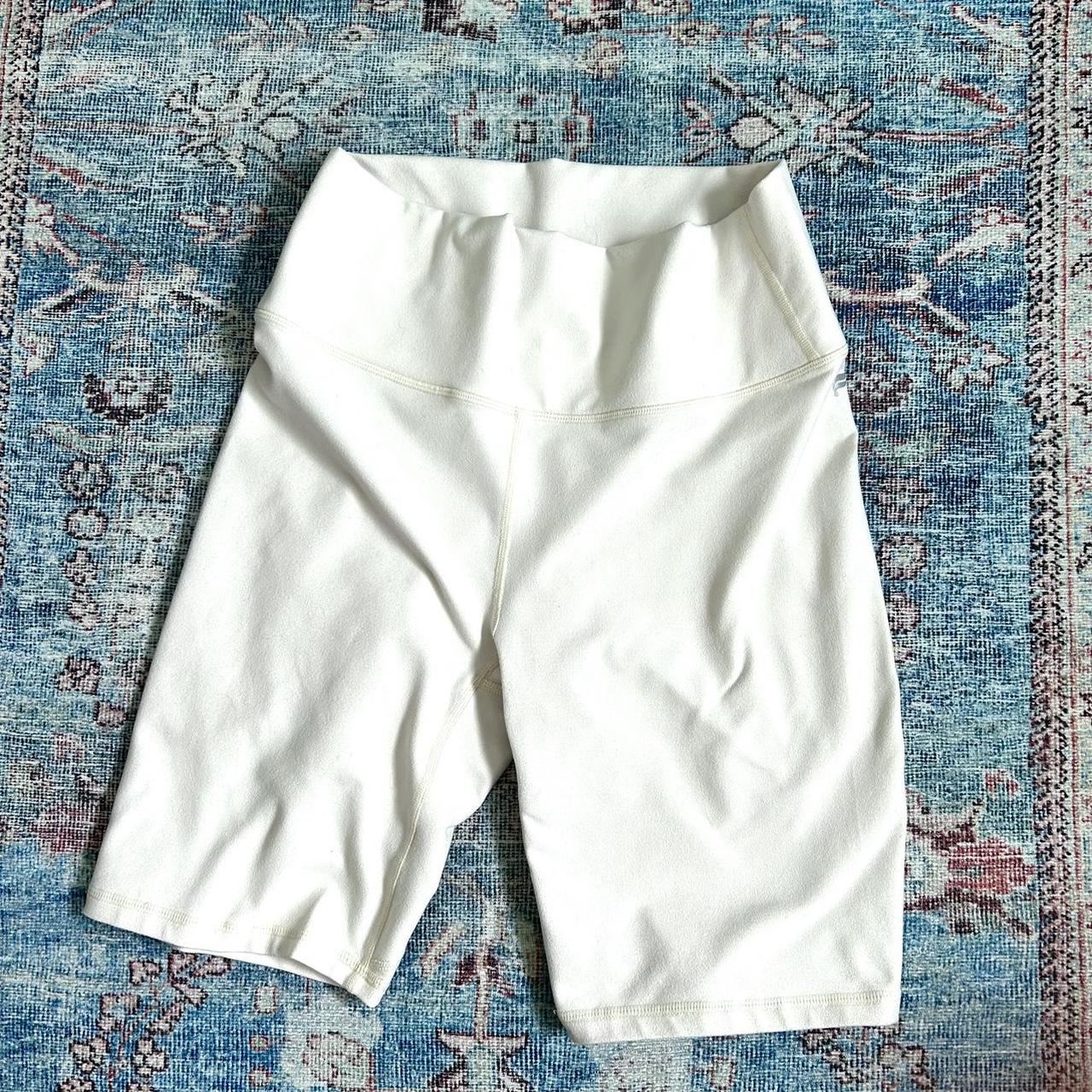 Fabletics Power Hold white bike shorts | fits like M... - Depop