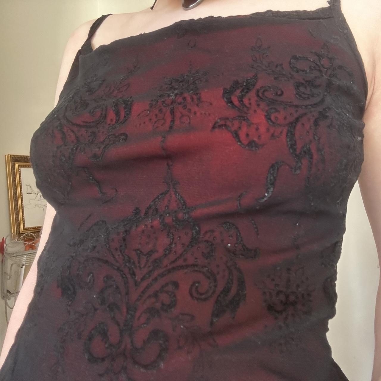 Double layered mesh detailed vest top Some fluff... - Depop