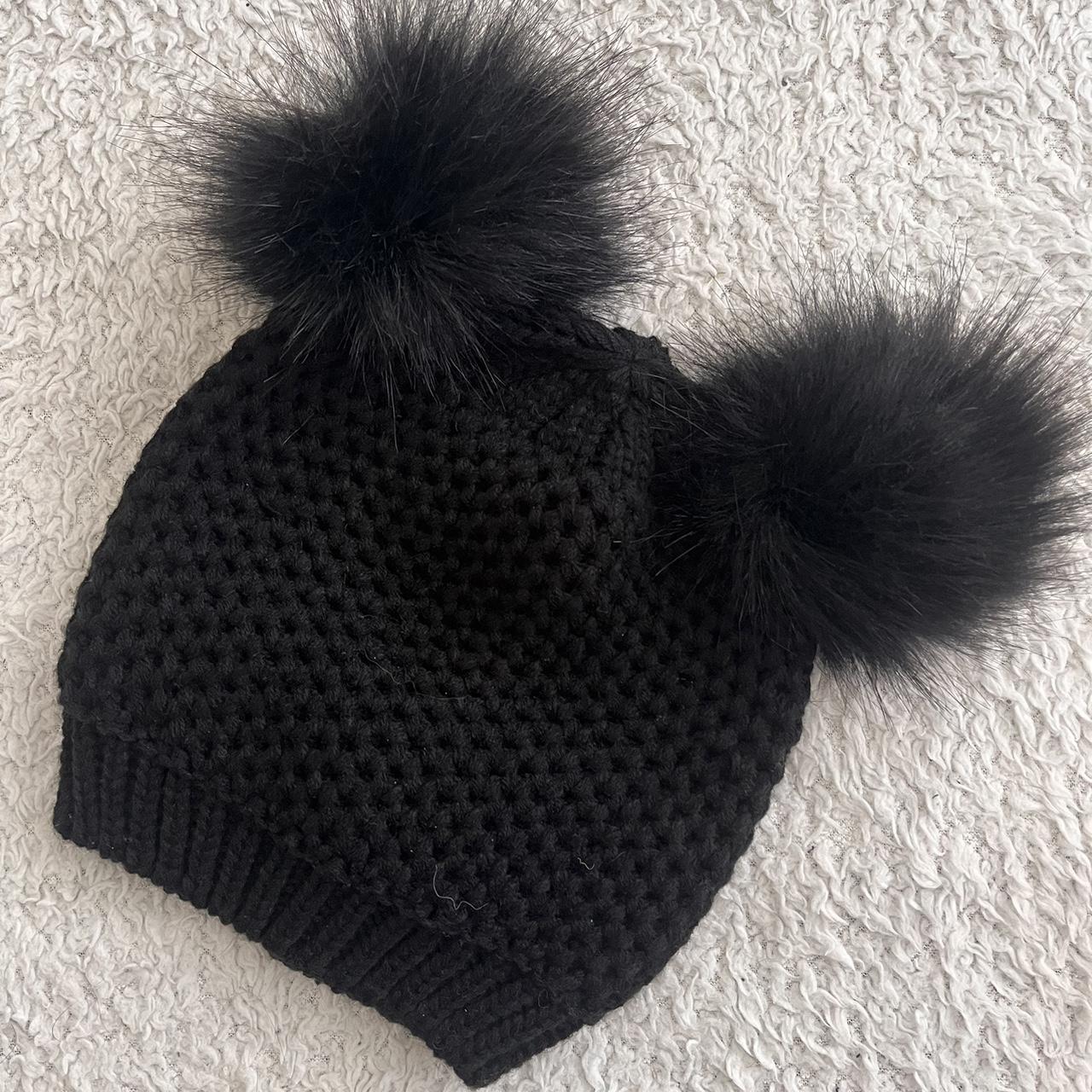 Primark black fluffy hat. Never worn. No... - Depop