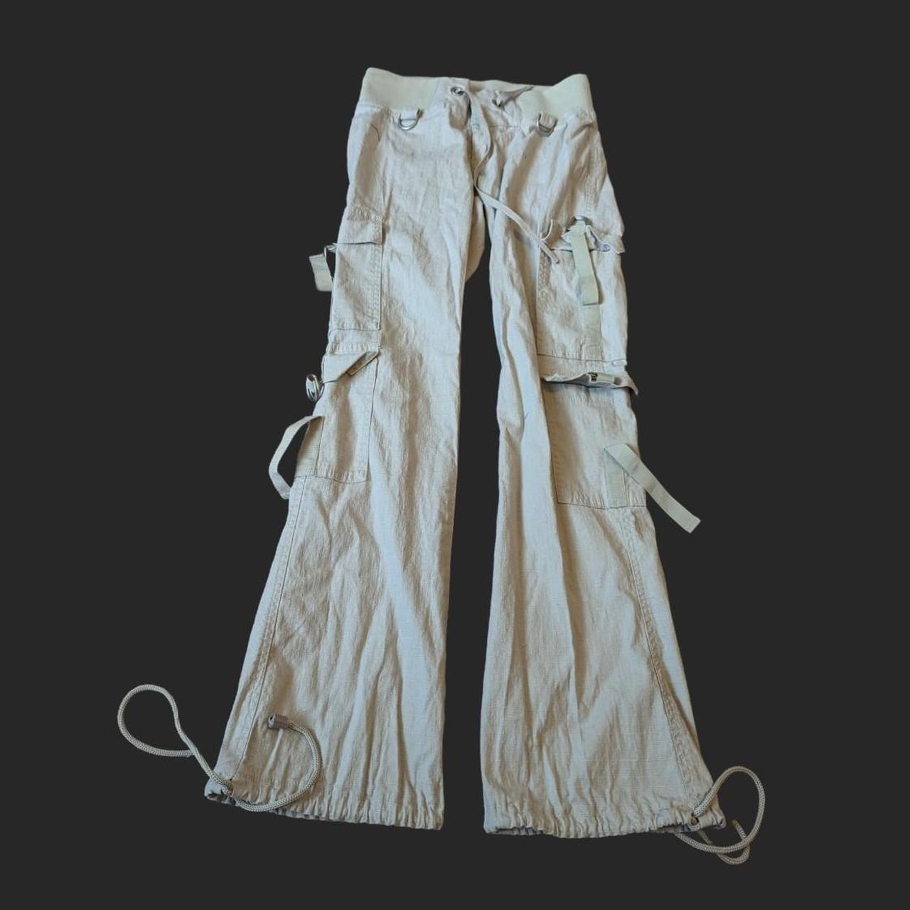 rare grunge cargo gorpcore pants, utility style... - Depop