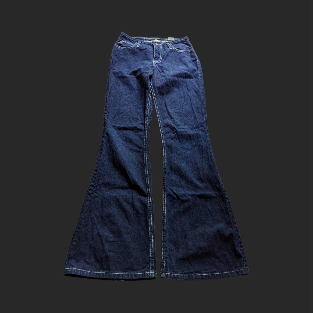 lared cargo vintage jeans, mid rise, 90s era with... - Depop