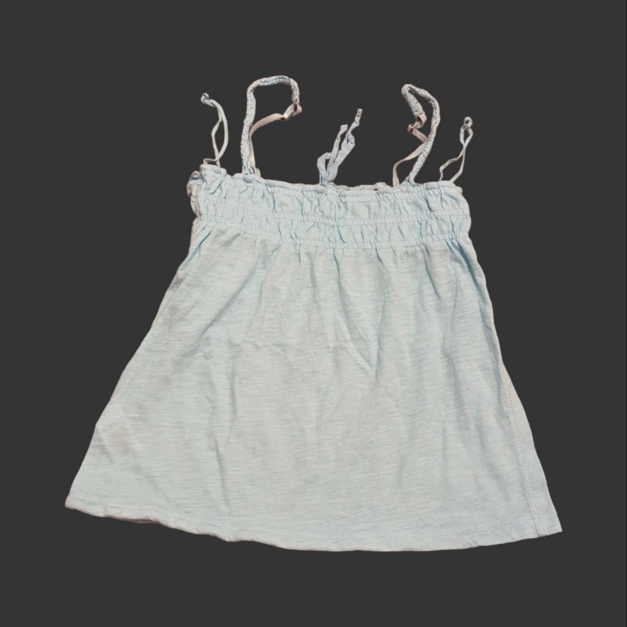twee crotchet cami top, 2010s era with adjustable... - Depop