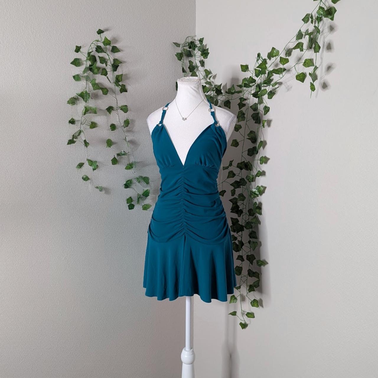 vintage bodycon mini length halter clubbing / rave... | Depop