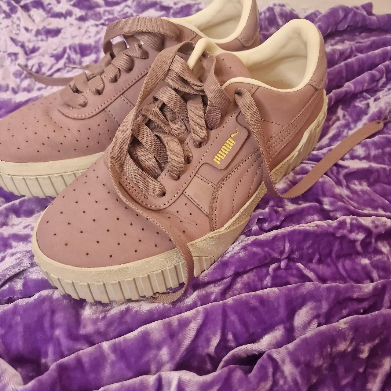 Lilac Puma trainers, UK size 4 - Depop