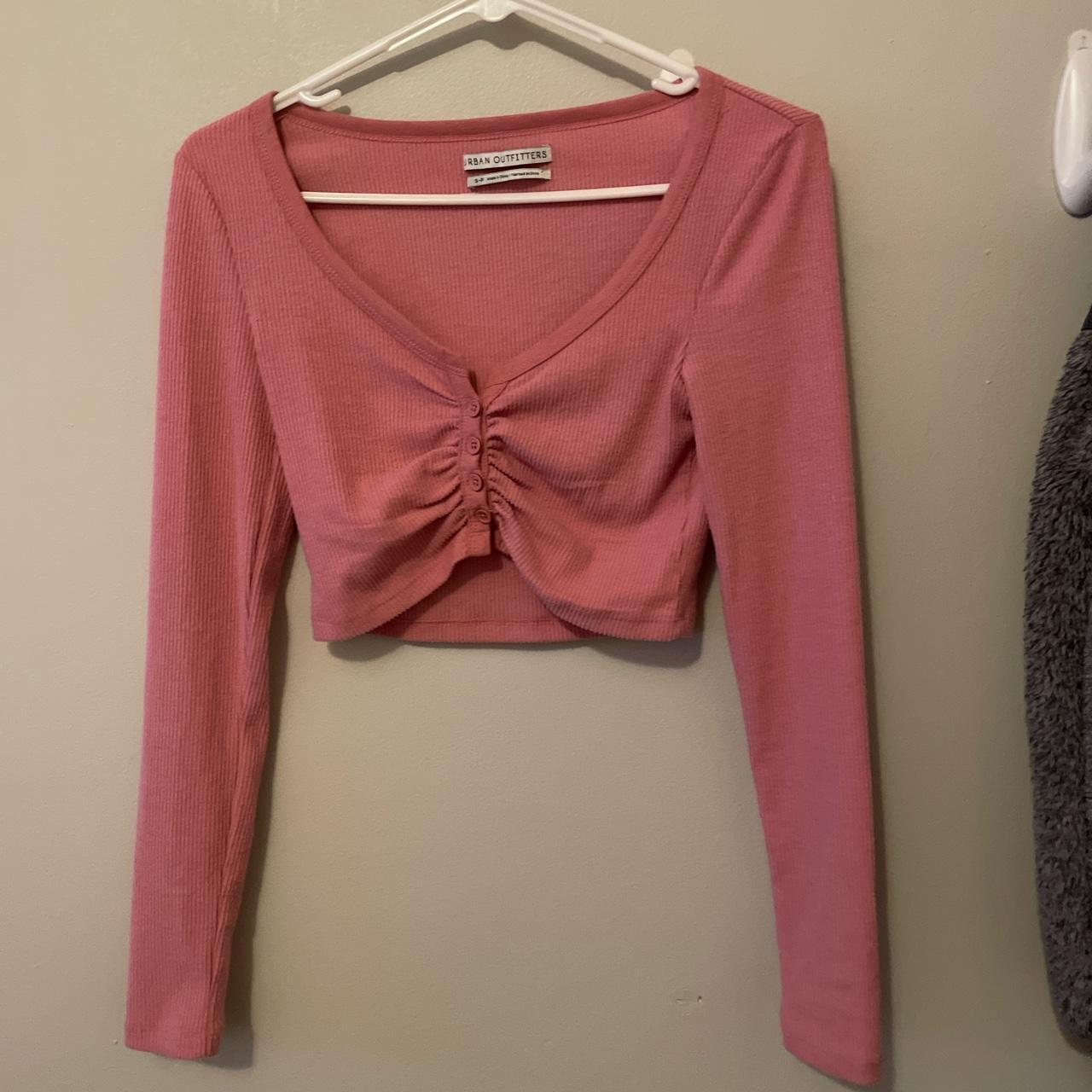 super cute and soft pink top from urban, only worn... - Depop