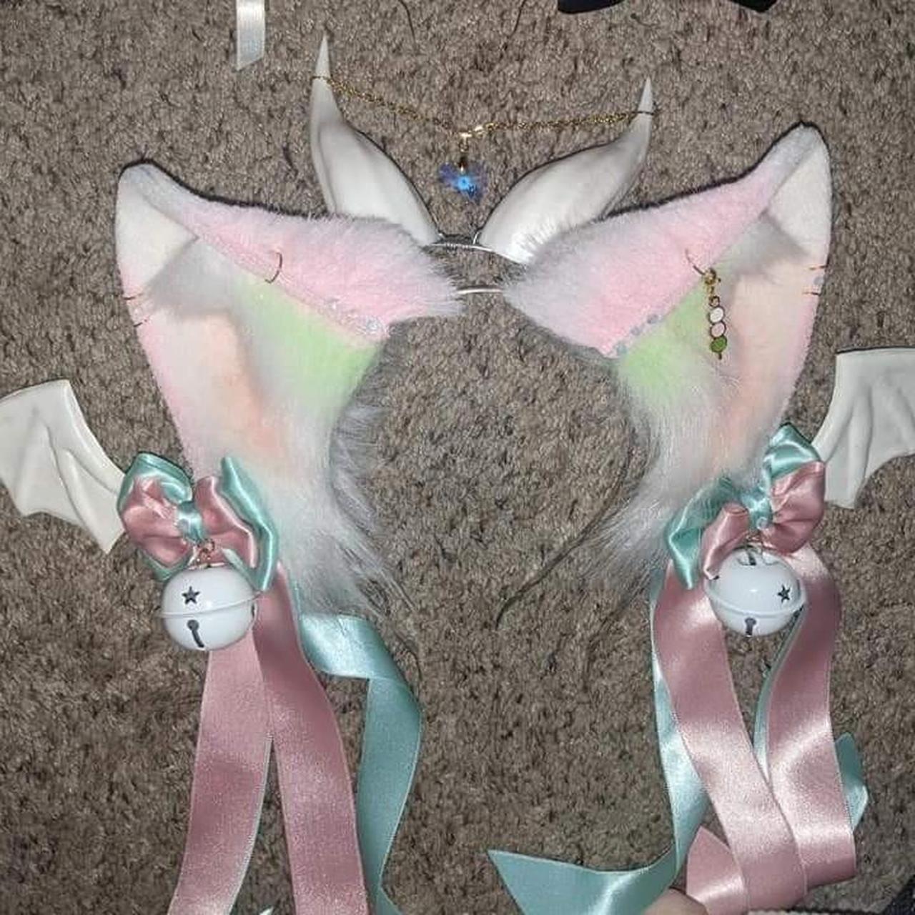 Moruhiko dango/mitsuri themed ears🍡 I think these... - Depop