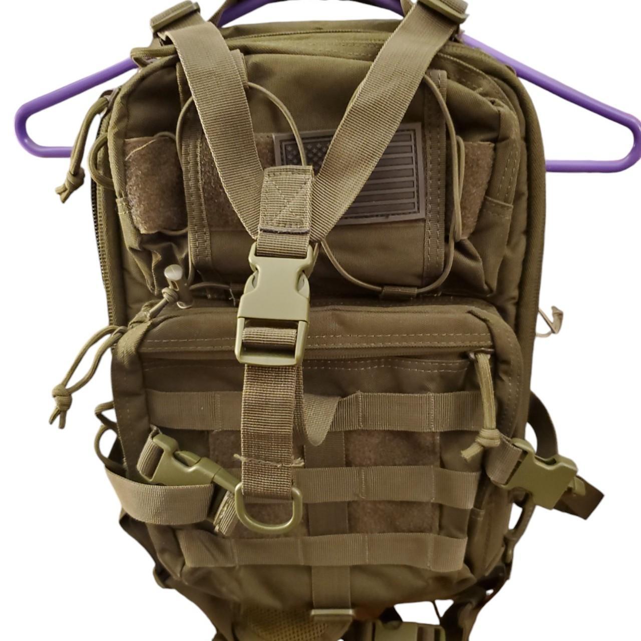 army green tactical backpack. crossbody / shoulder... - Depop