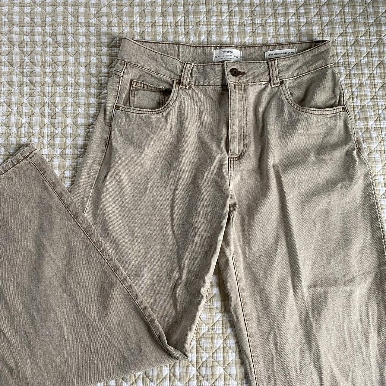 Tan Jeans Wide Leg Cotton On size 6 jeans. Worn,... - Depop
