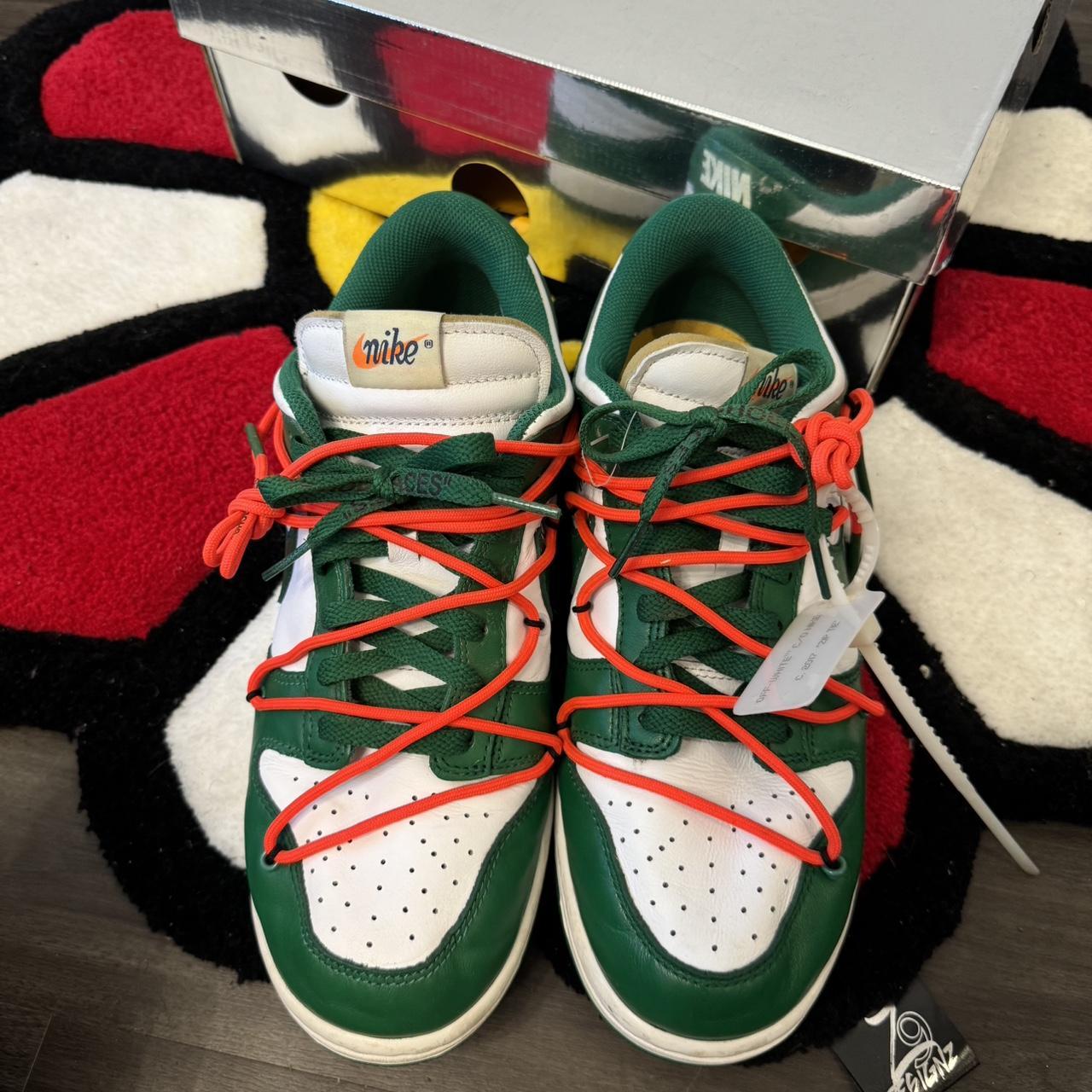 Pine Green Off-White Dunks Condition 8/10 can... - Depop