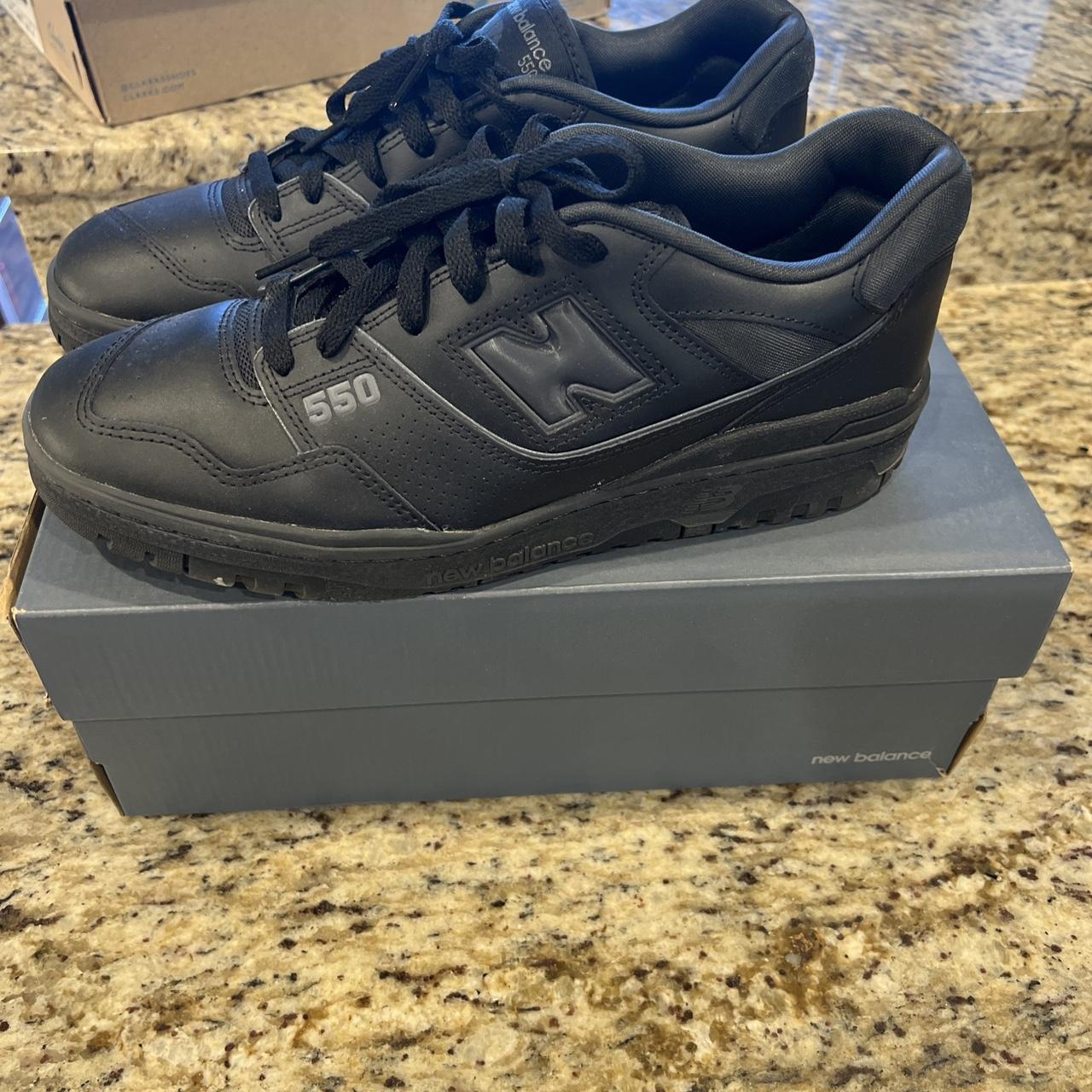 New Balance 550 Triple Black Men's Sneakers BB550BBB... - Depop