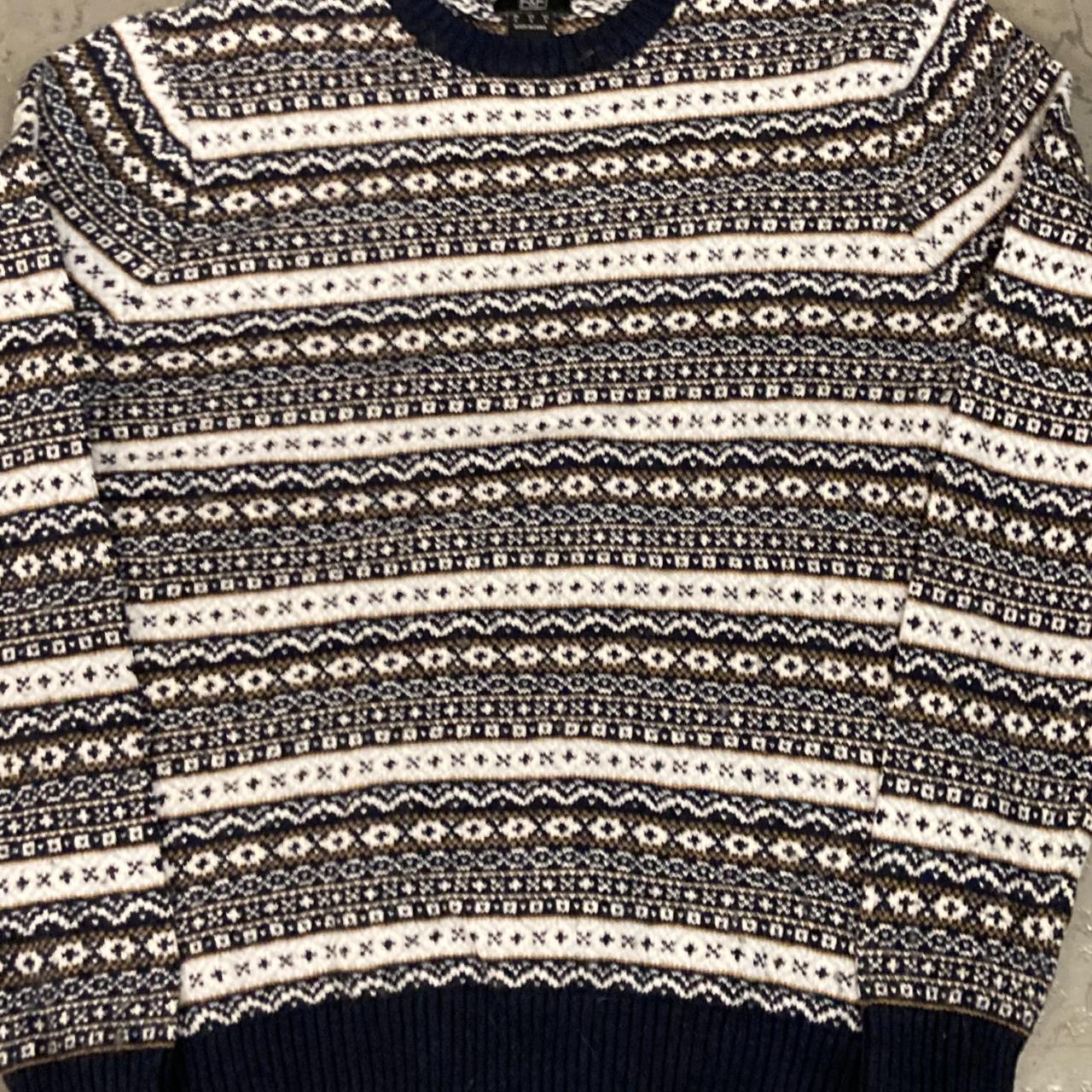 Knitted Jumper Cottagecore Cute Abstract Pattern... - Depop