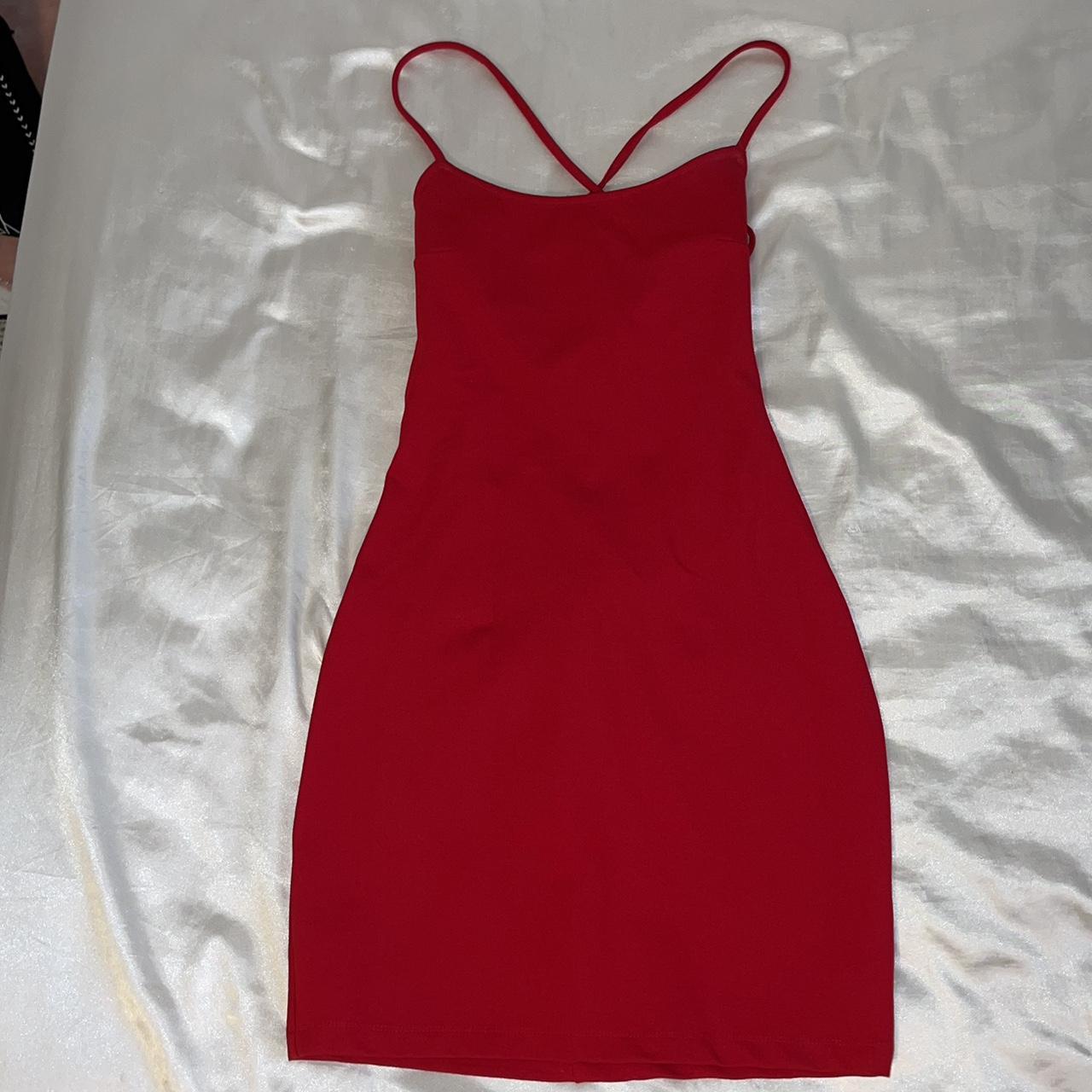 Revolve red bodycon dress. Worn once for homecoming,... - Depop