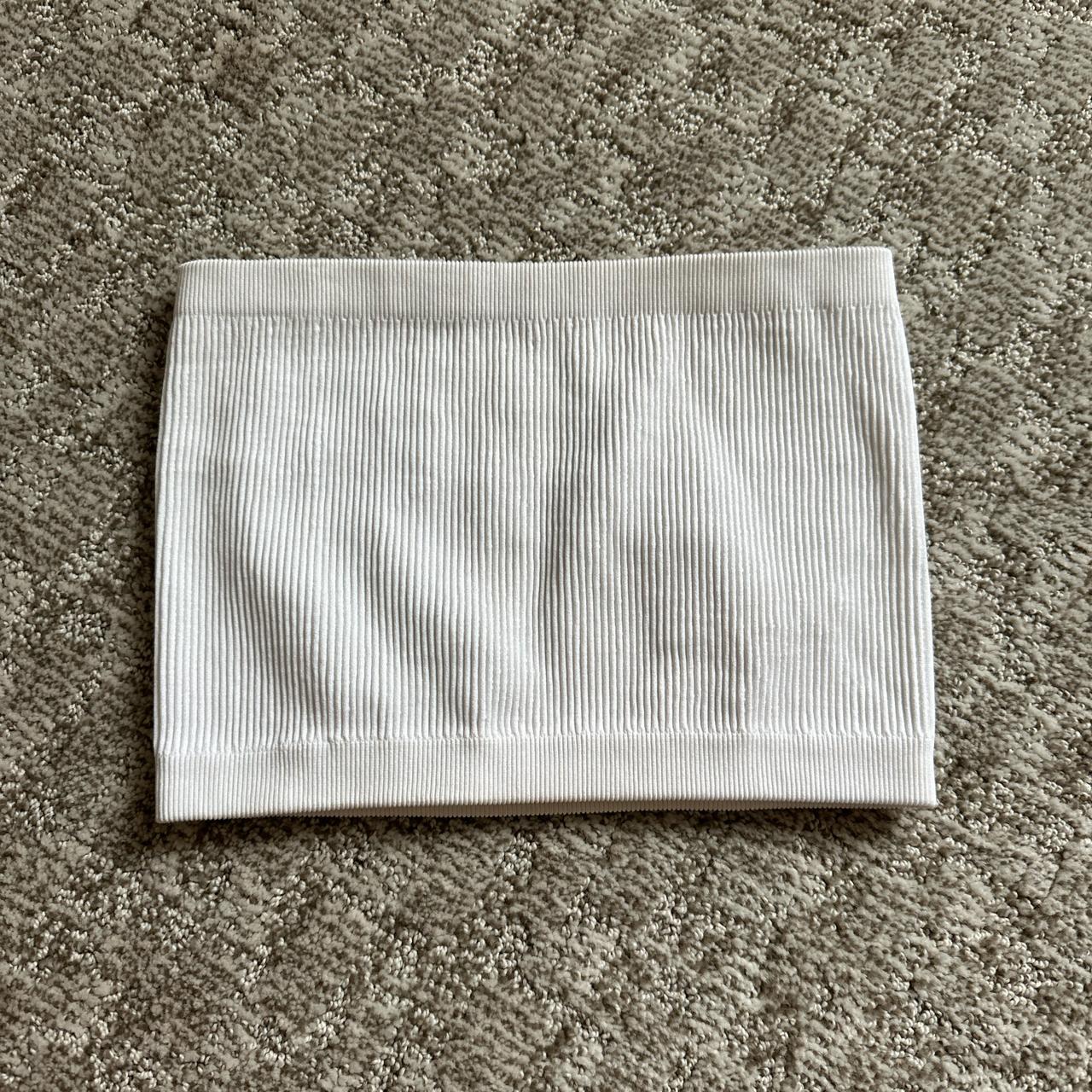 white ribbed tube top from cotton on, size xs/s - Depop