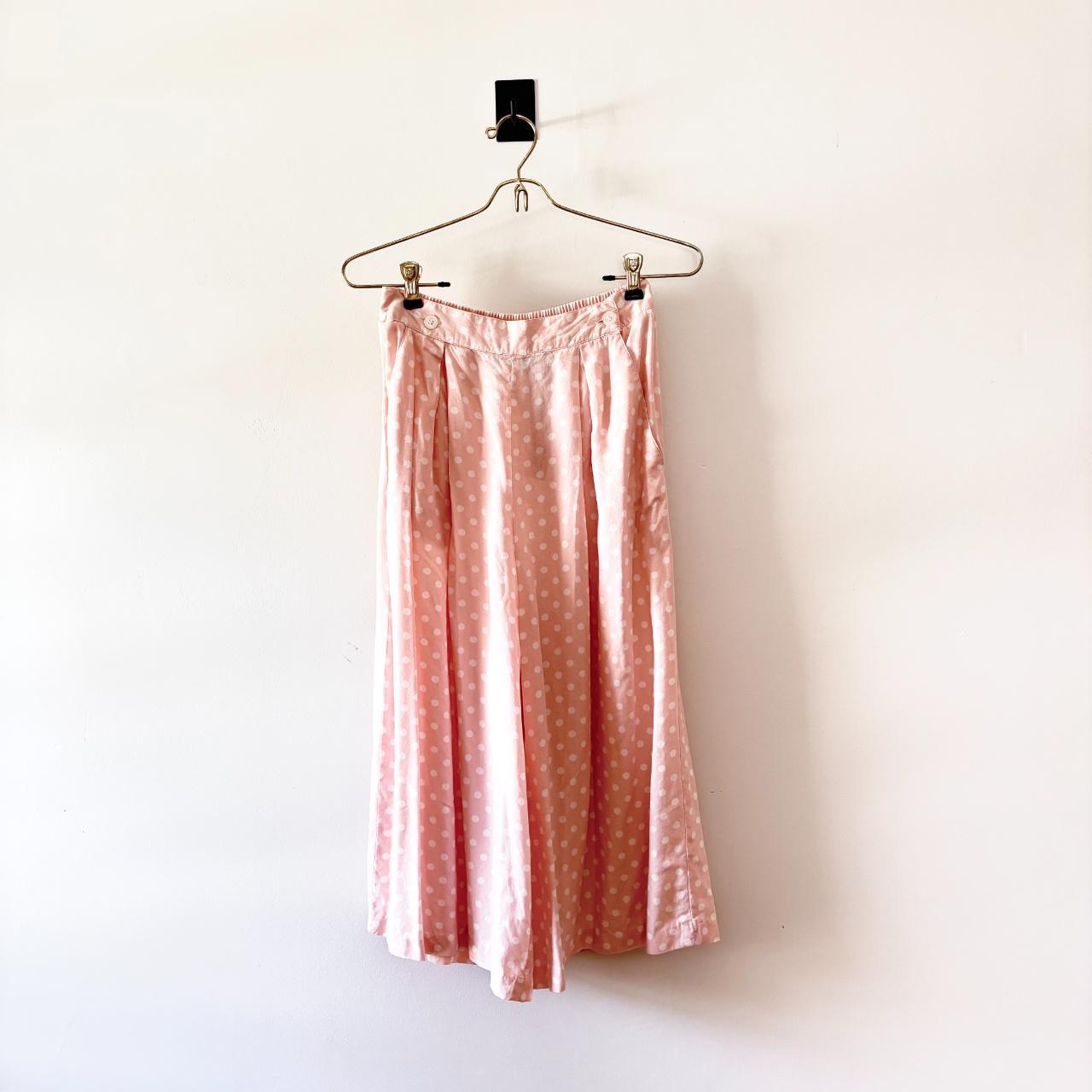 70s Polka Dot Capris peach and white polka dot... | Depop
