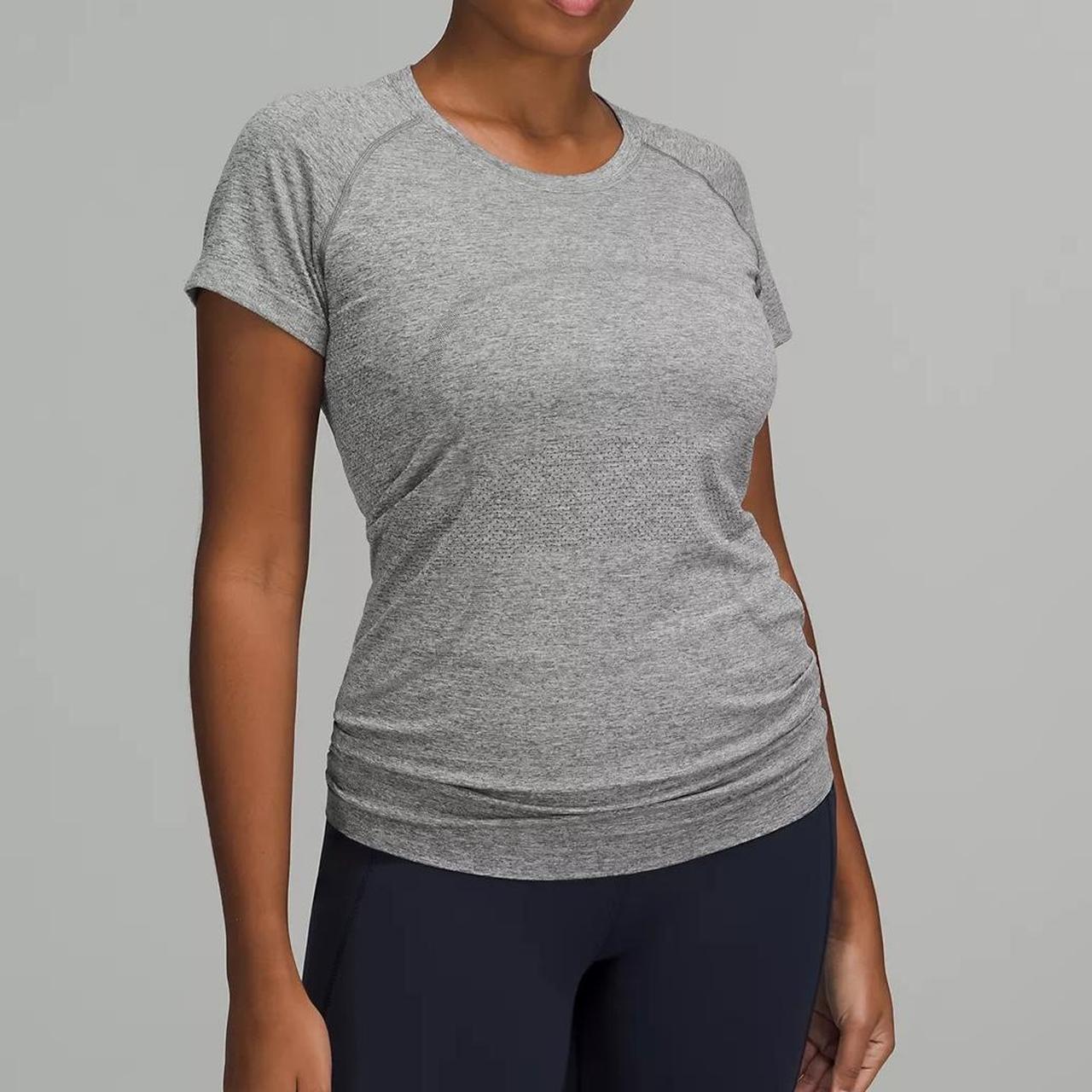 Grey Lululemon Swiftly Tech Shirt size 4 sold out... - Depop