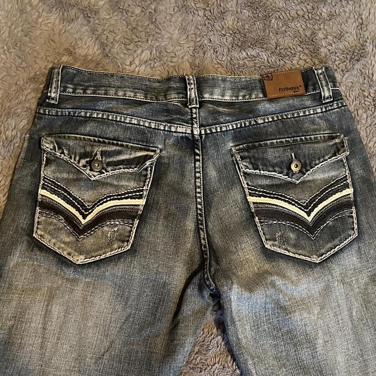 flypaper jeans w cute back pockets baggy bootcut... - Depop