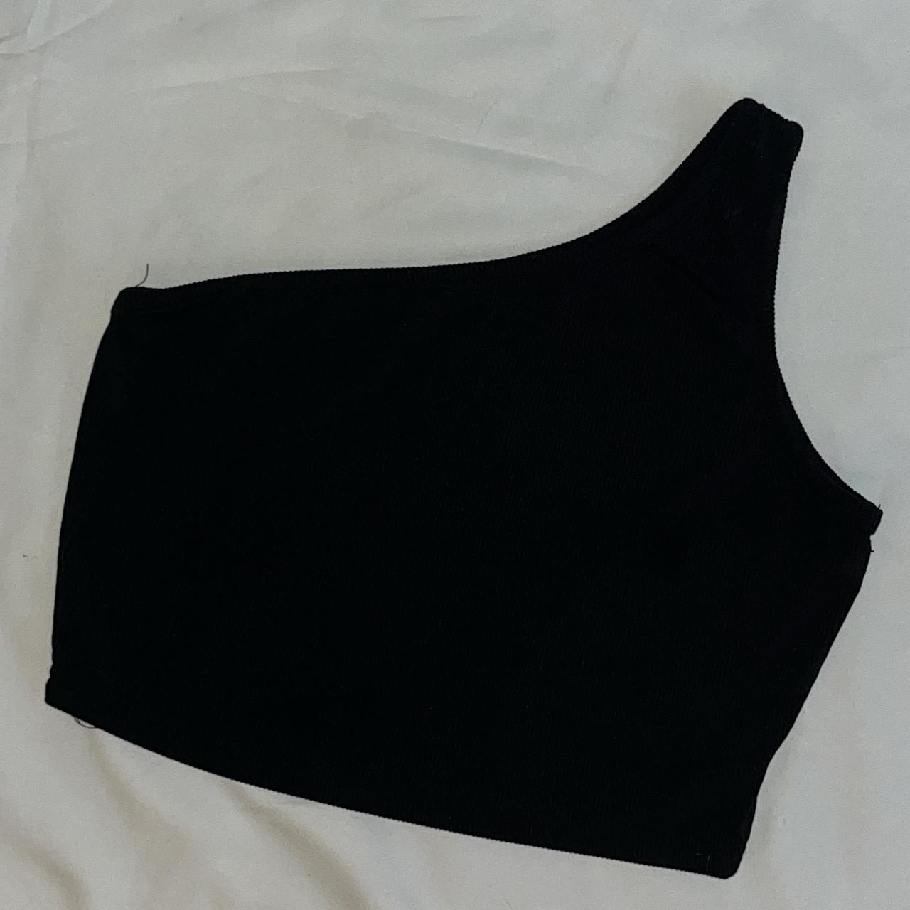 Black basic top One shoulder Black small #y2k #basics - Depop