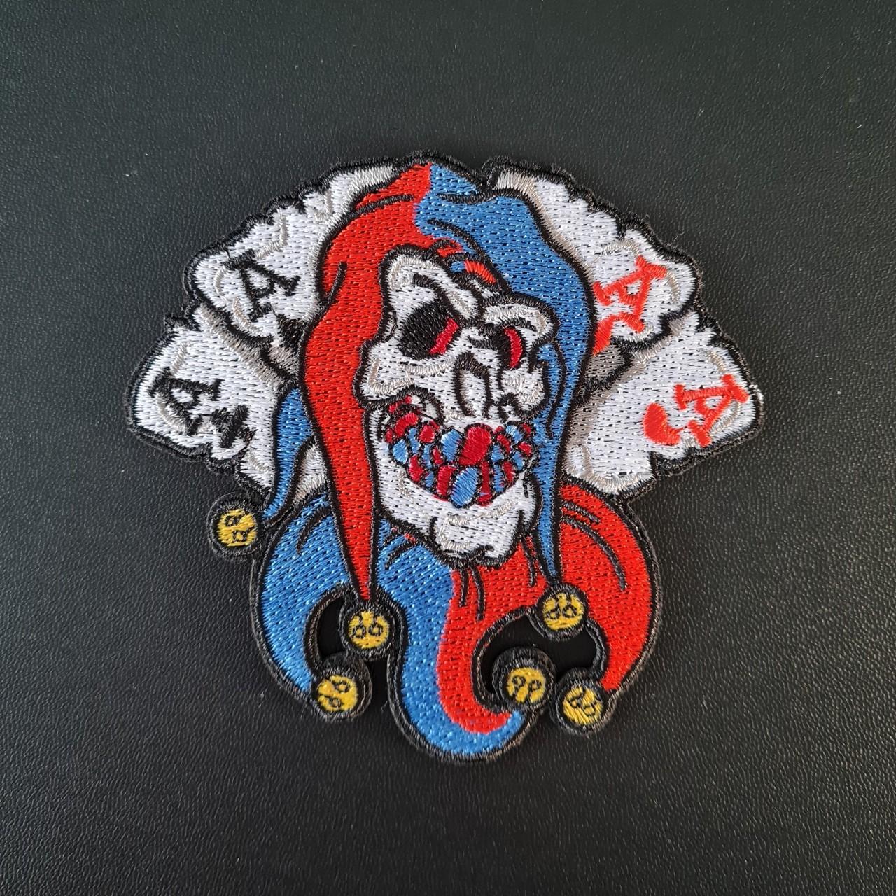 Jester patch. Large sew/iron on fabric patch #gothic... - Depop
