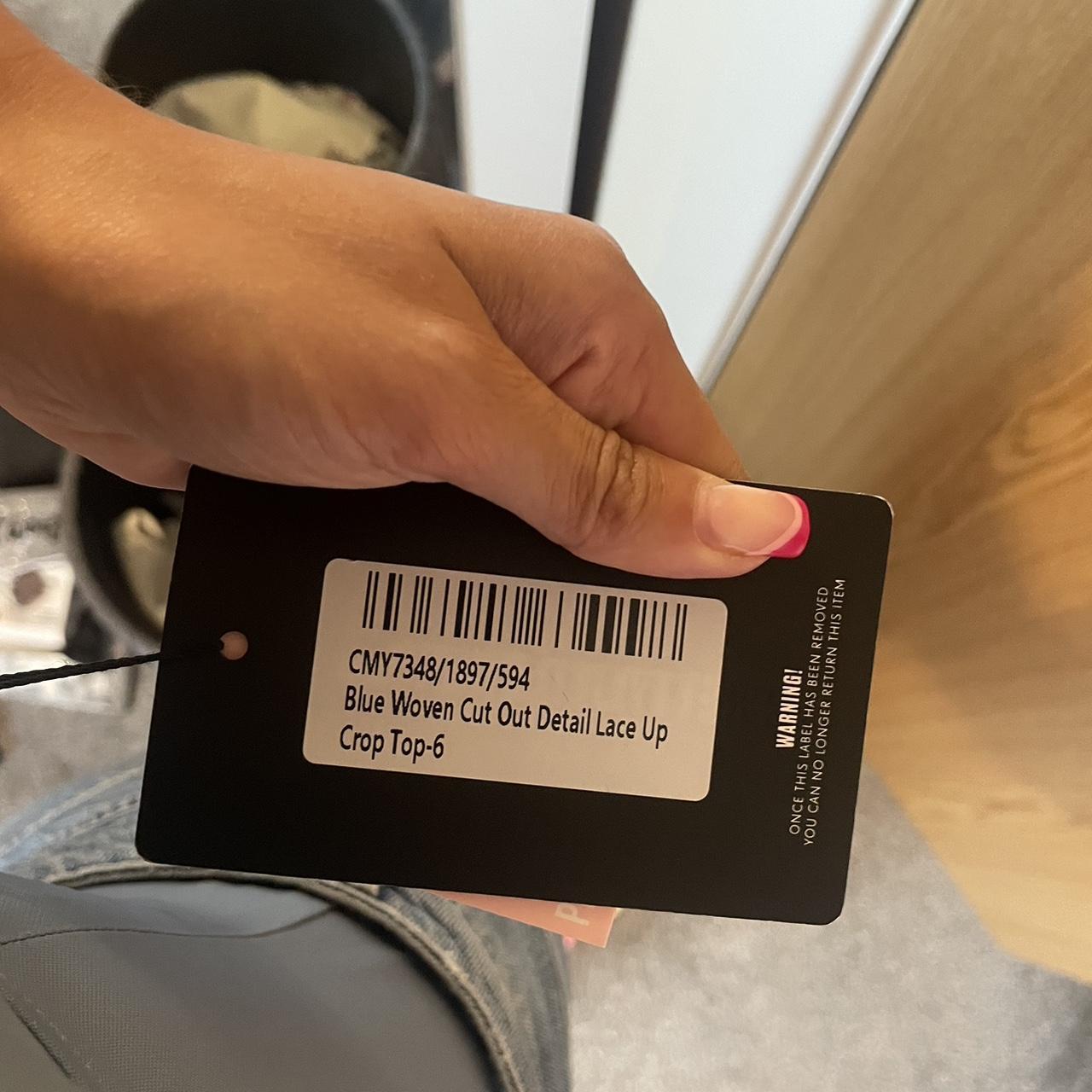 PLT brand New Blue/ Green Cut Out/ Tie Up Top Size 6... - Depop