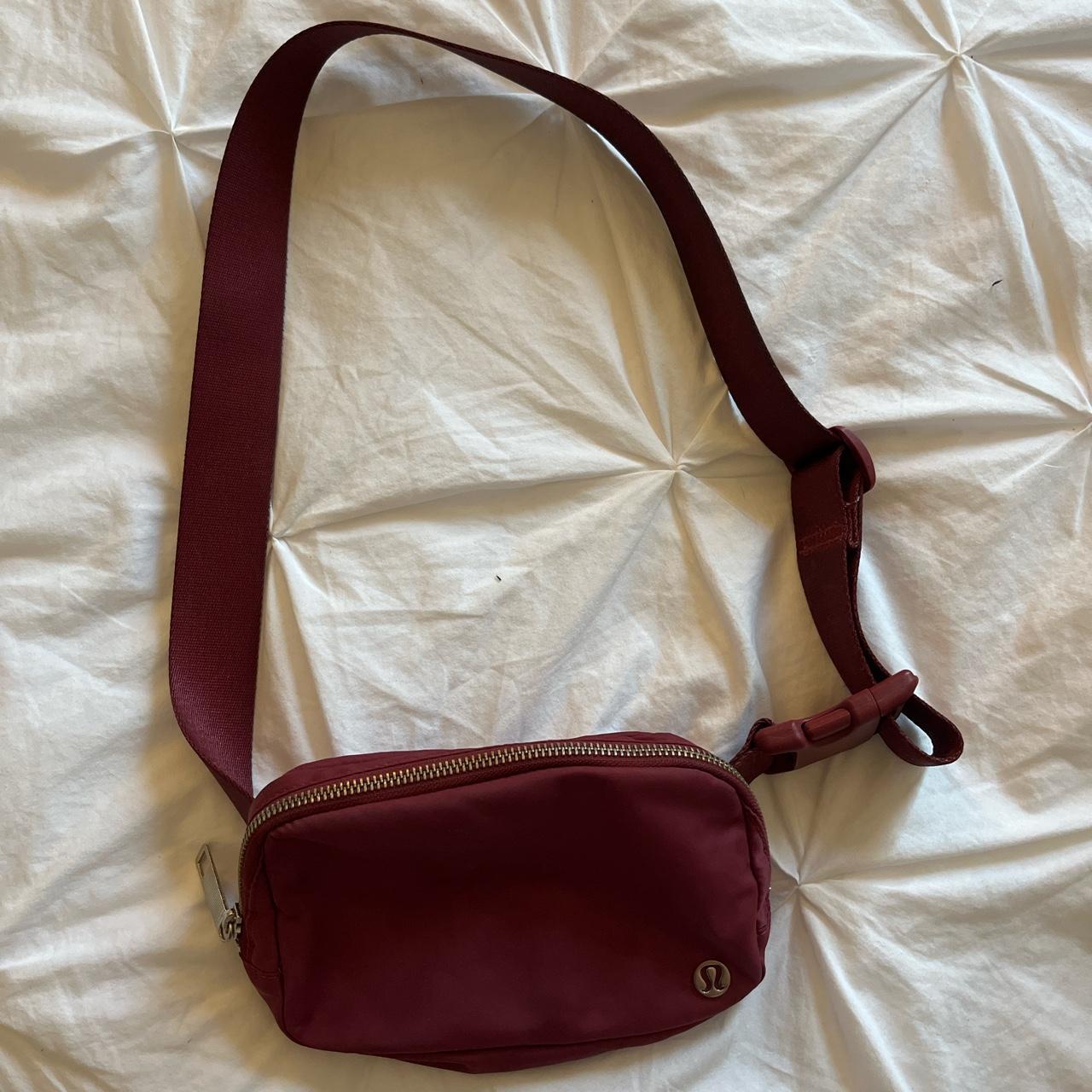 red lululemon belt bag perfect condition! - Depop