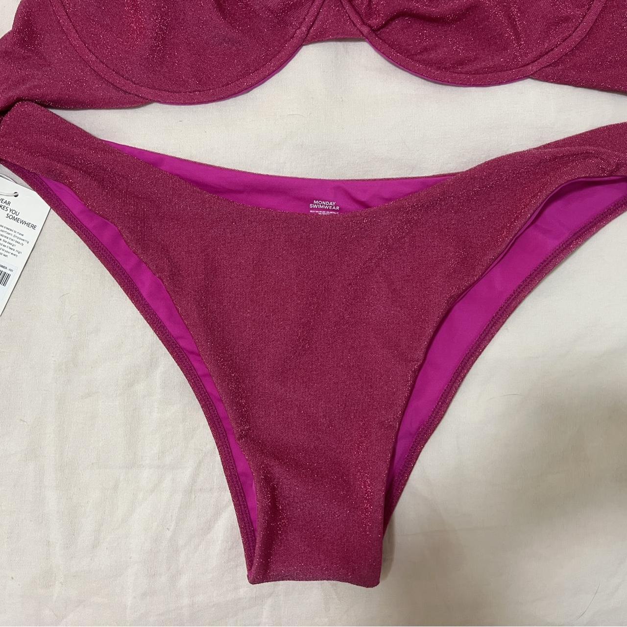 Monday Swimwear Maui Top & Byron Bottom in Fuscia... - Depop