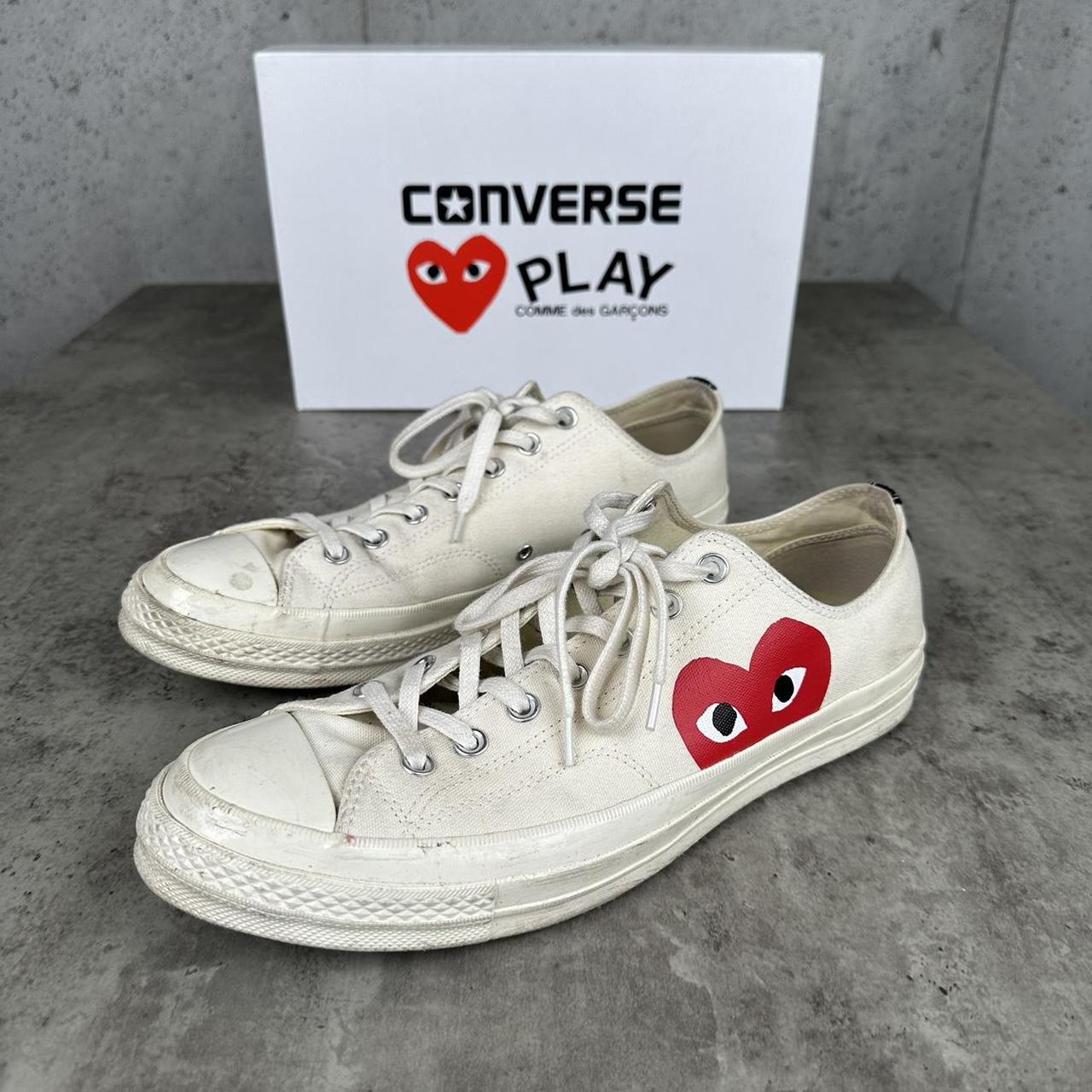 Comme de Garçon low converse- fire summer shoe! With... - Depop