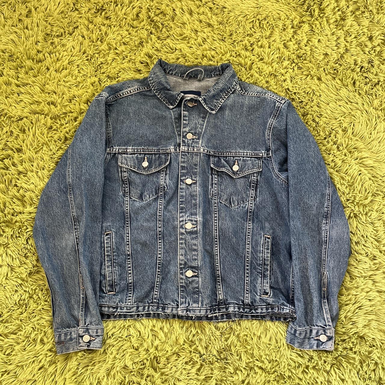 Sideout Women's Blue and Navy Jacket | Depop