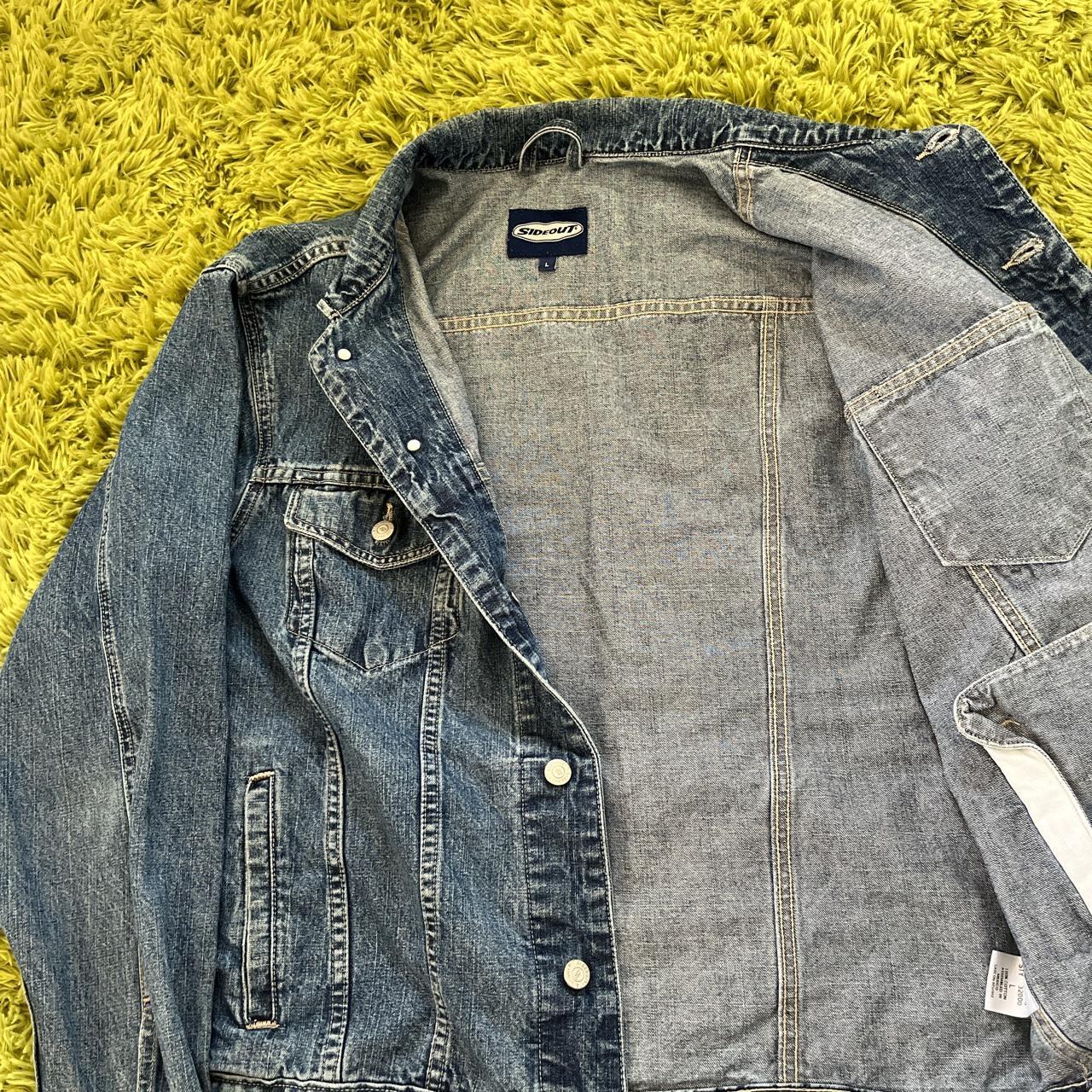 Sideout Women's Blue and Navy Jacket | Depop