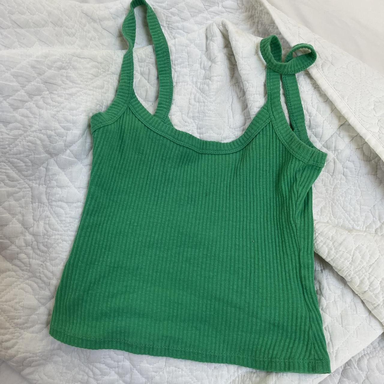 Green and brown supre singlets $5 each - Depop