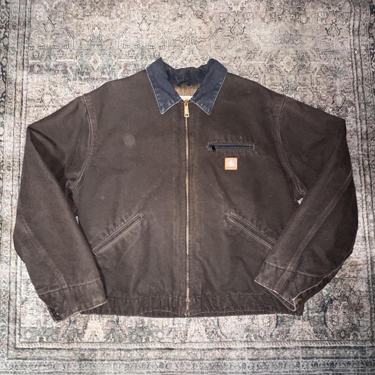 VINTAGE CARHARTT J97 BLANKET LINED CANVAS DETROIT... | Depop