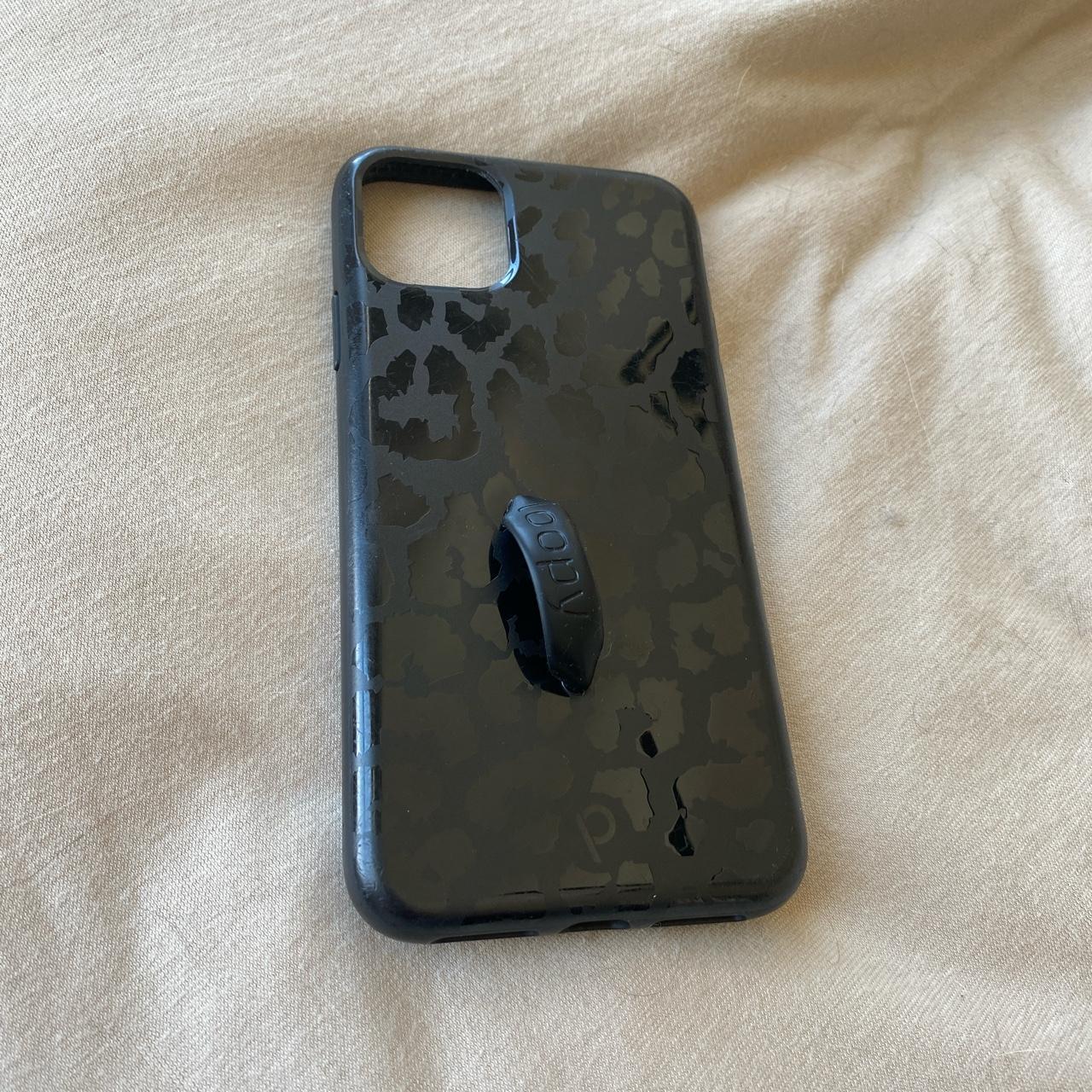 iphone 11 pro max loopy phone case. black leopard print - Depop