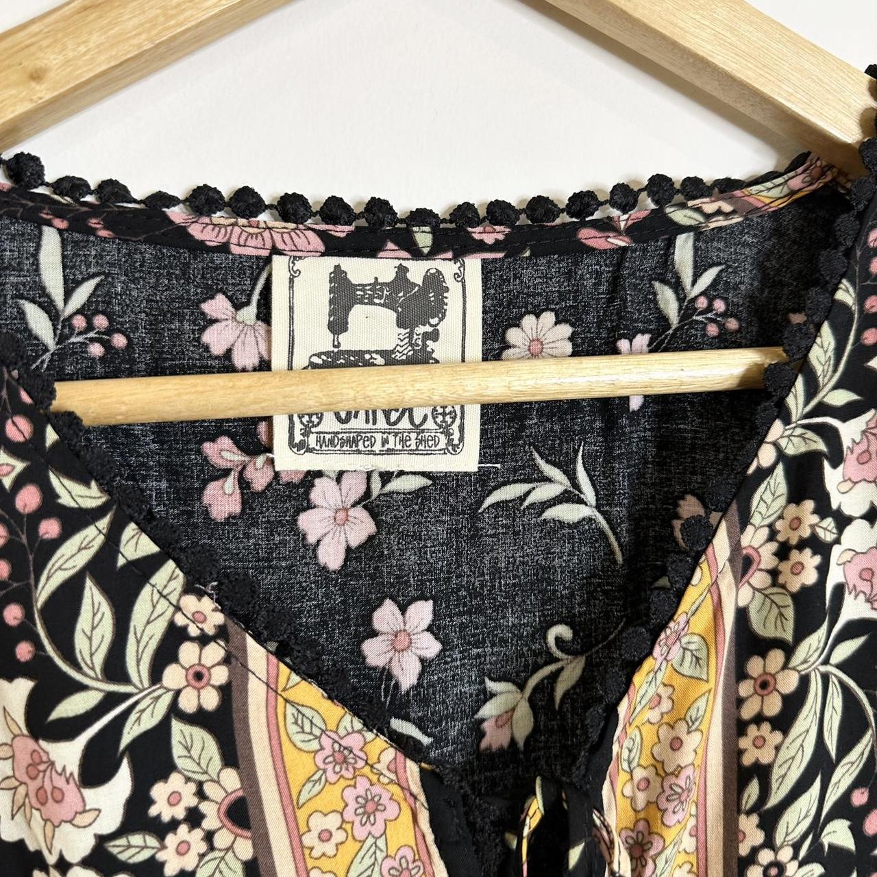 JAASE Oversized Blouse, Short Dress Black Floral... - Depop