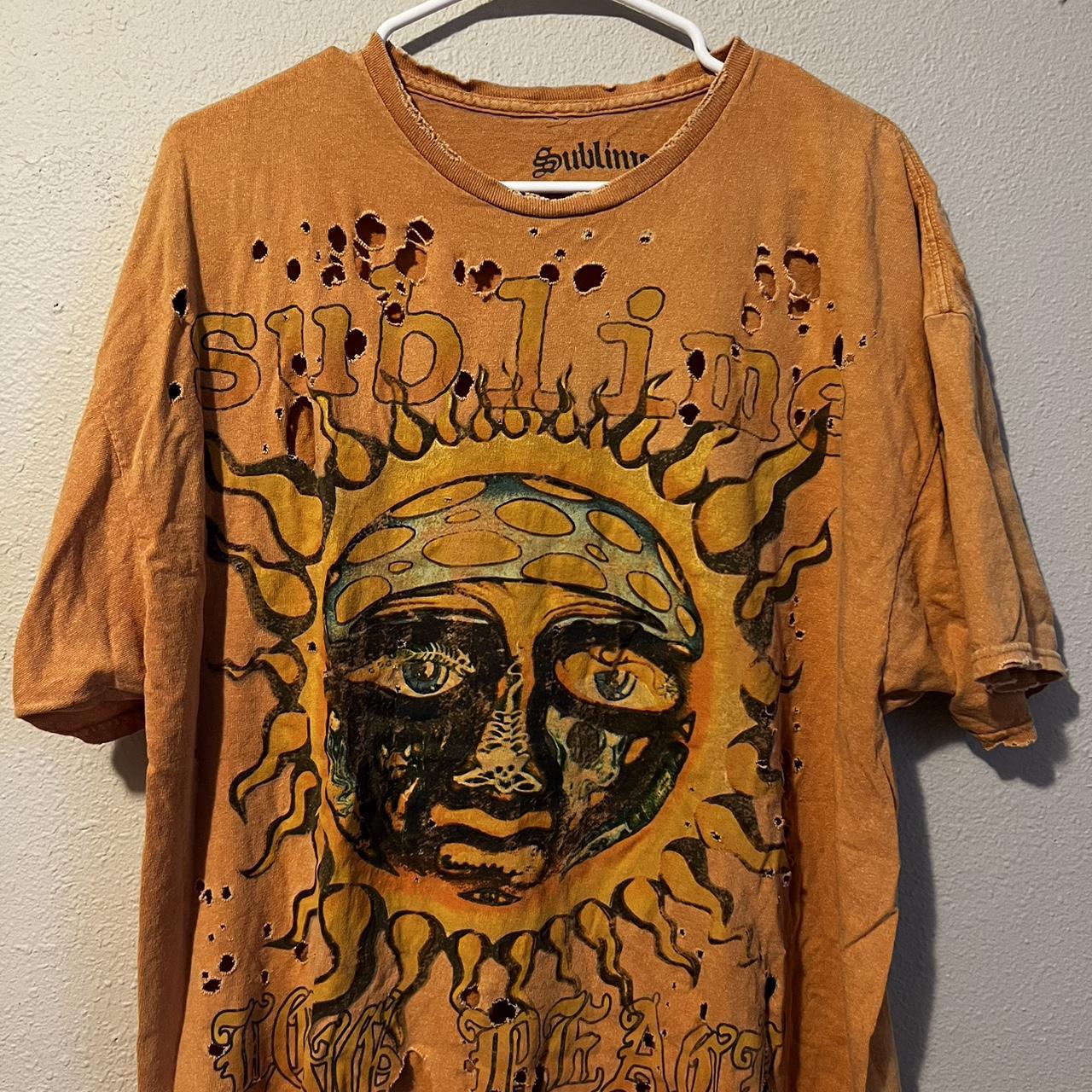 Urban Outfitters orange sublime shirt size... - Depop