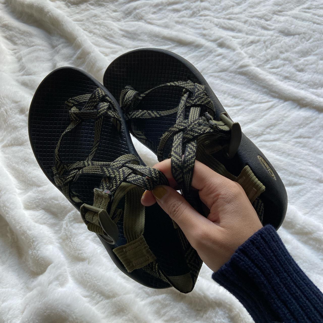 green chacos in great condition US 6 #chacos... - Depop
