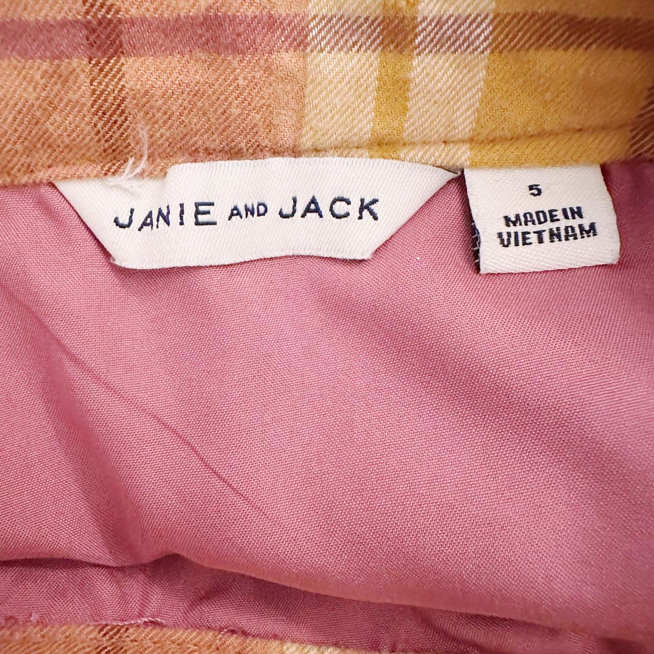 Janie and Jack Plaid Pleated Skirt Pink Orange... - Depop