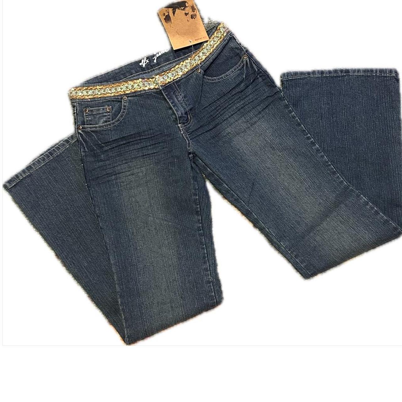 Dfx jeans -low rise -new with tags -sparkly y2k... - Depop
