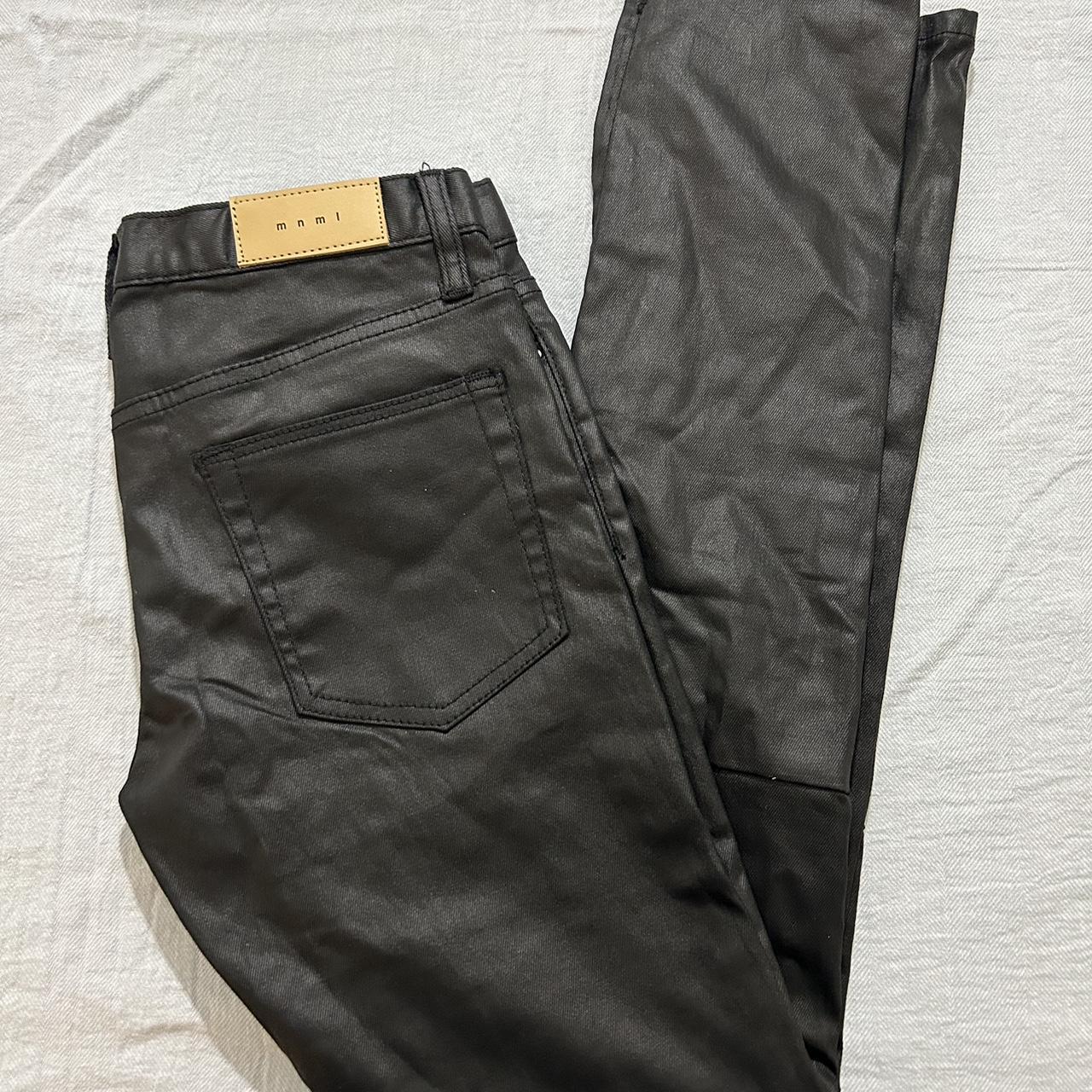 MNML leather pants Bottom zippers brand new... - Depop