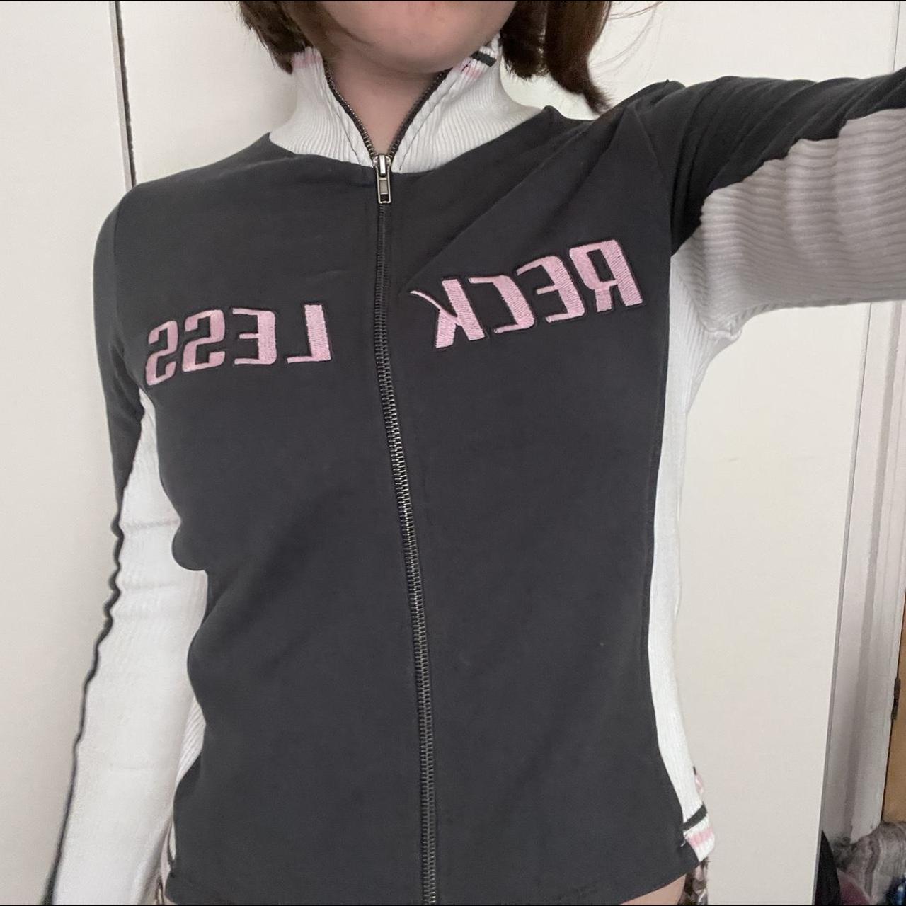 subdued racer hoodie with ribbed... - Depop