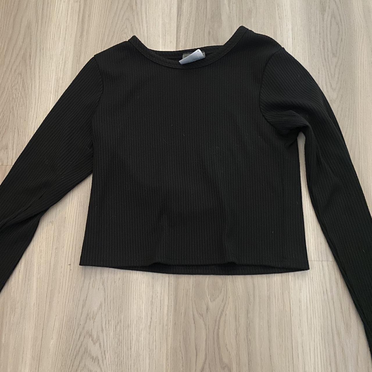 olivia rae ribbed black long sleeve - Depop