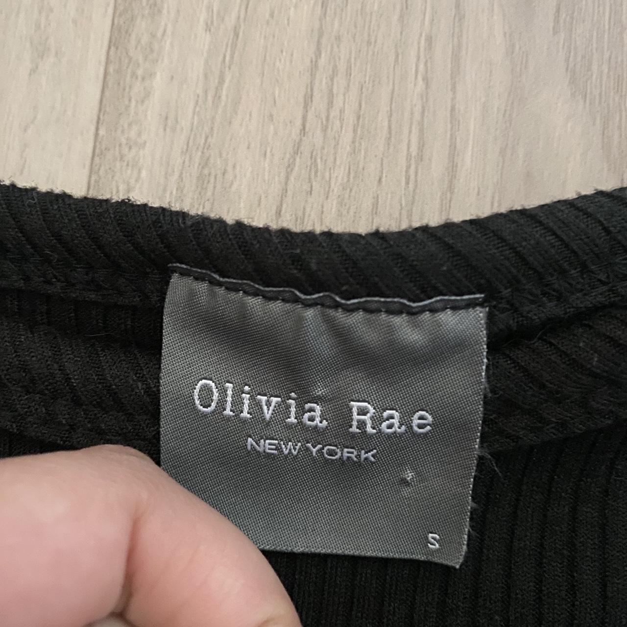 olivia rae ribbed black long sleeve - Depop