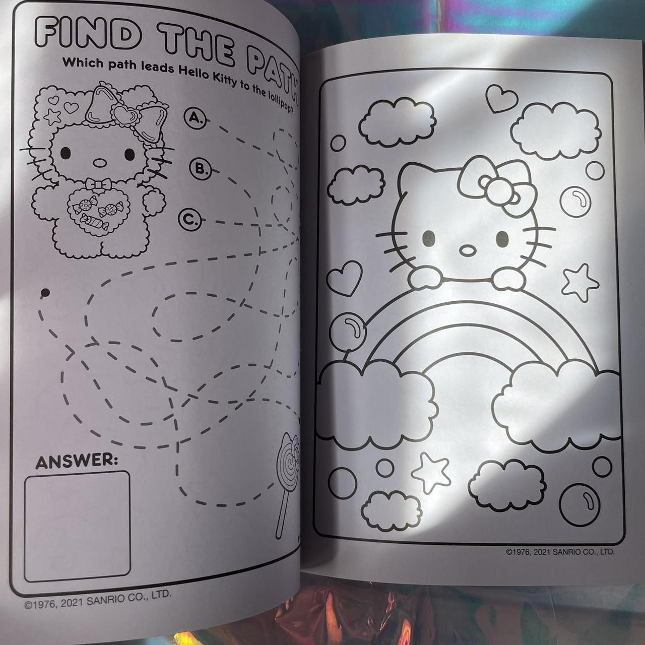 Hello kitty coloring book with stampers from Miniso.... - Depop