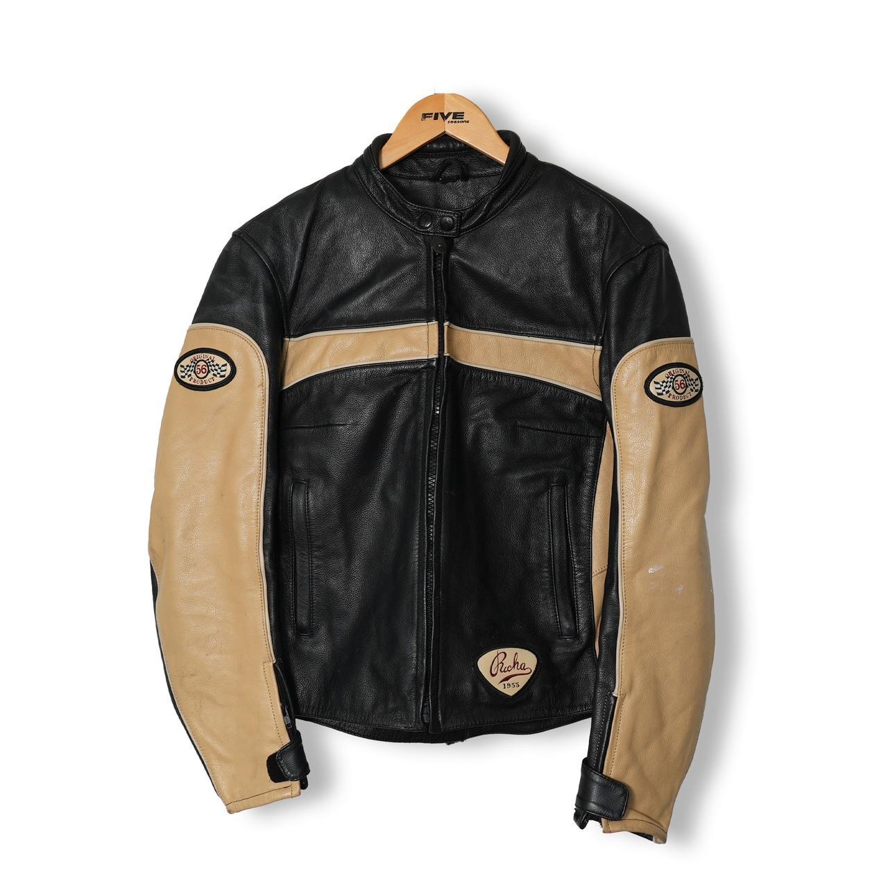 Richa Leather Motorbike ‘Rider’ Jacket Medium Pit... - Depop