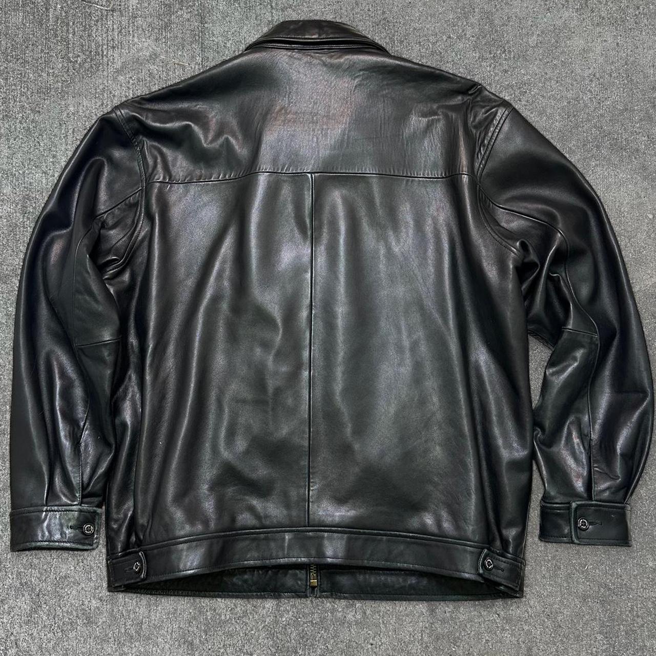 Black Polo Ralph Lauren butter leather jacket. Size... | Depop