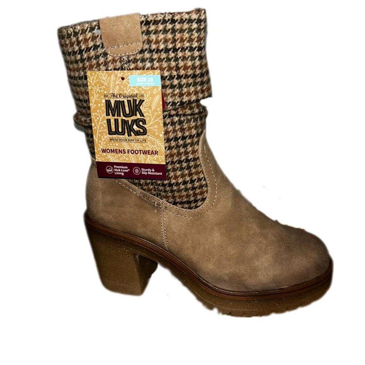 Brand new Muk Luk heeled booties. Brand new! Perfect... - Depop