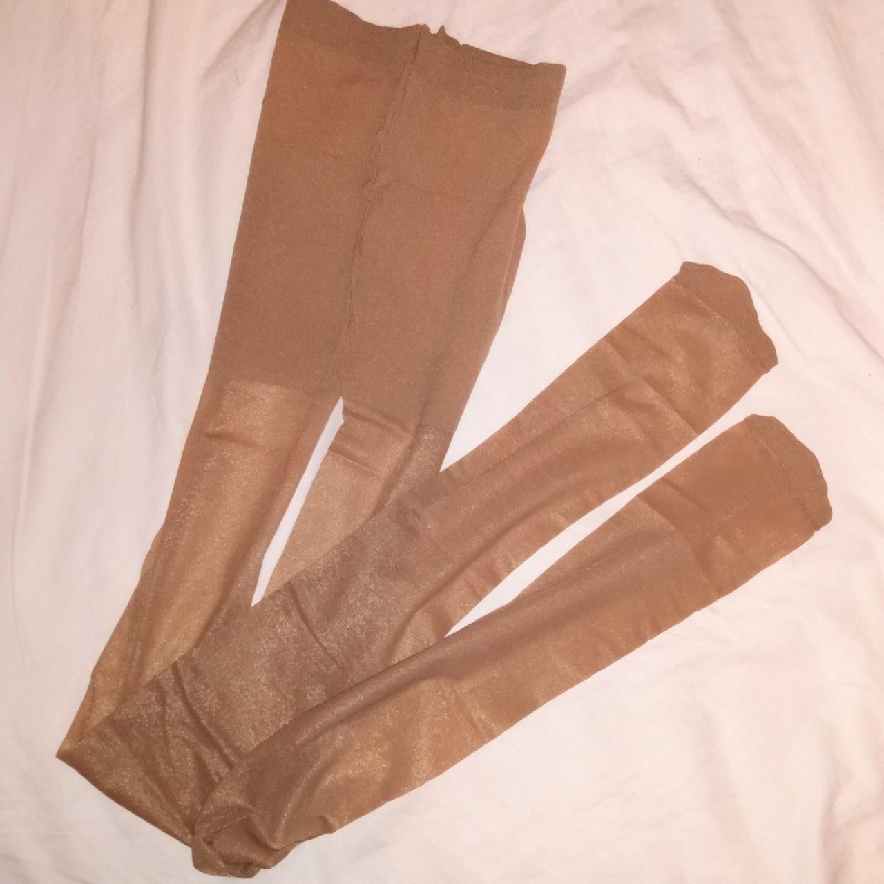 Women's Tan Hosiery-tights | Depop
