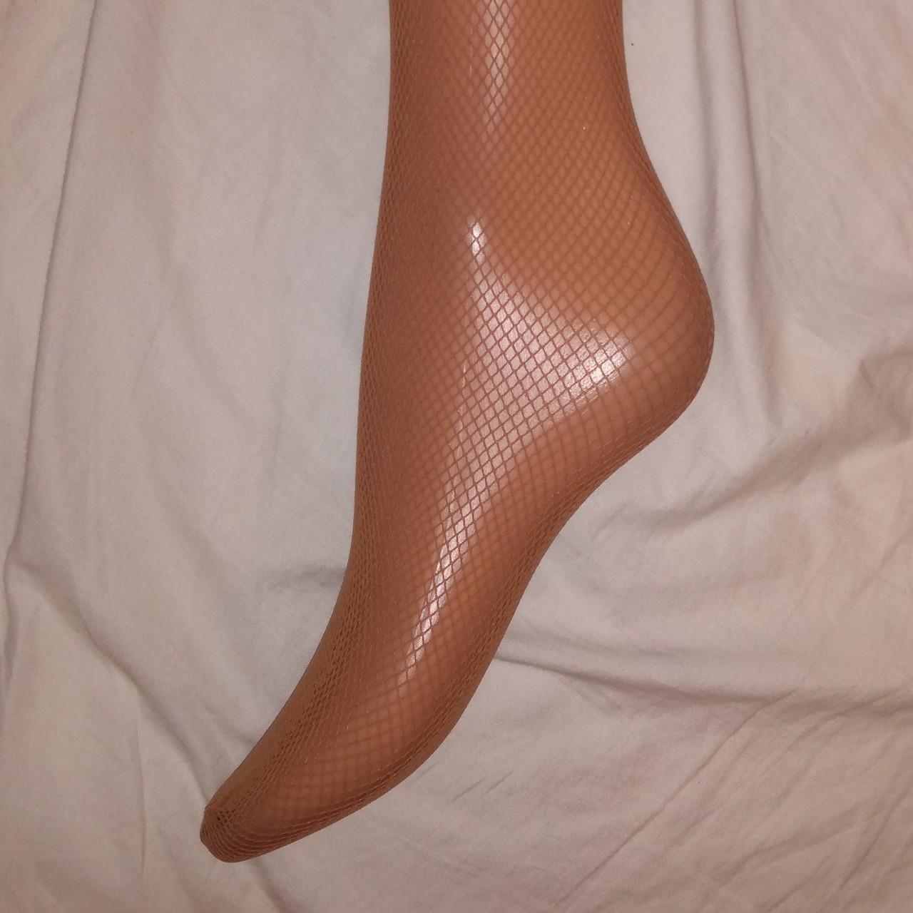 Tan fishnet tights. Small mesh. Brand new pack.... - Depop