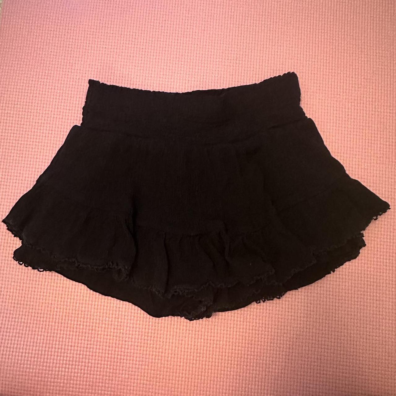 Aeropostale black ruffle skort never worn and in... - Depop