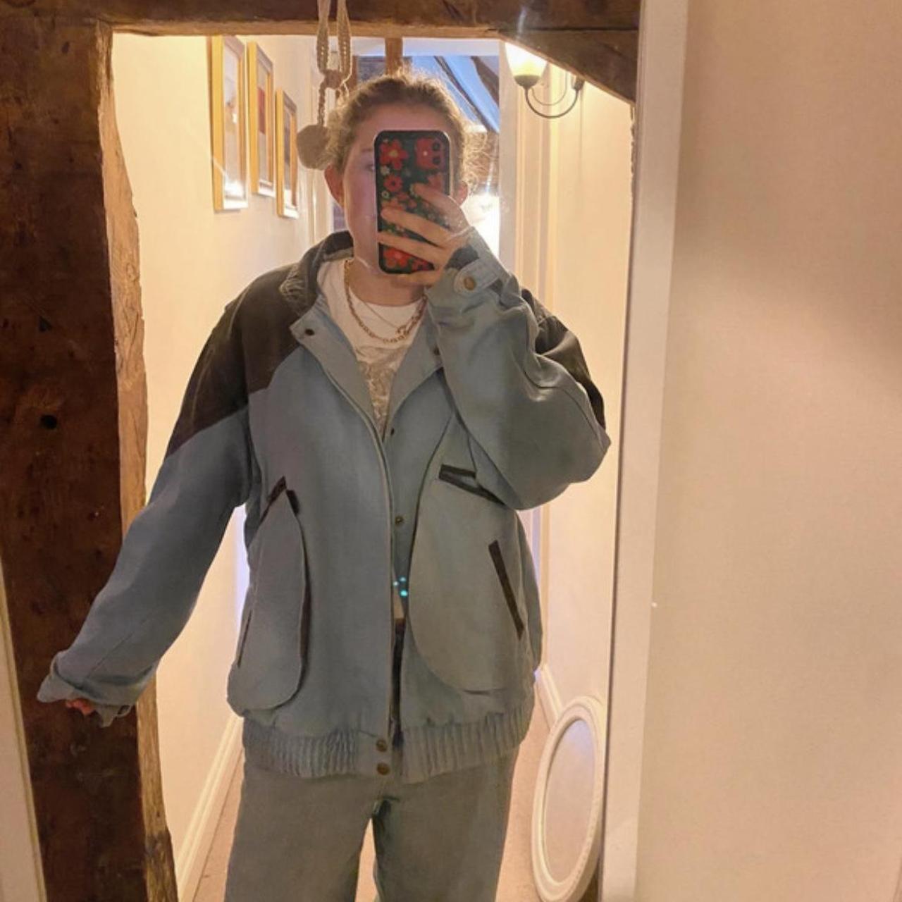 Denim Rip Curl two tone bomber jacket Size xl but... - Depop