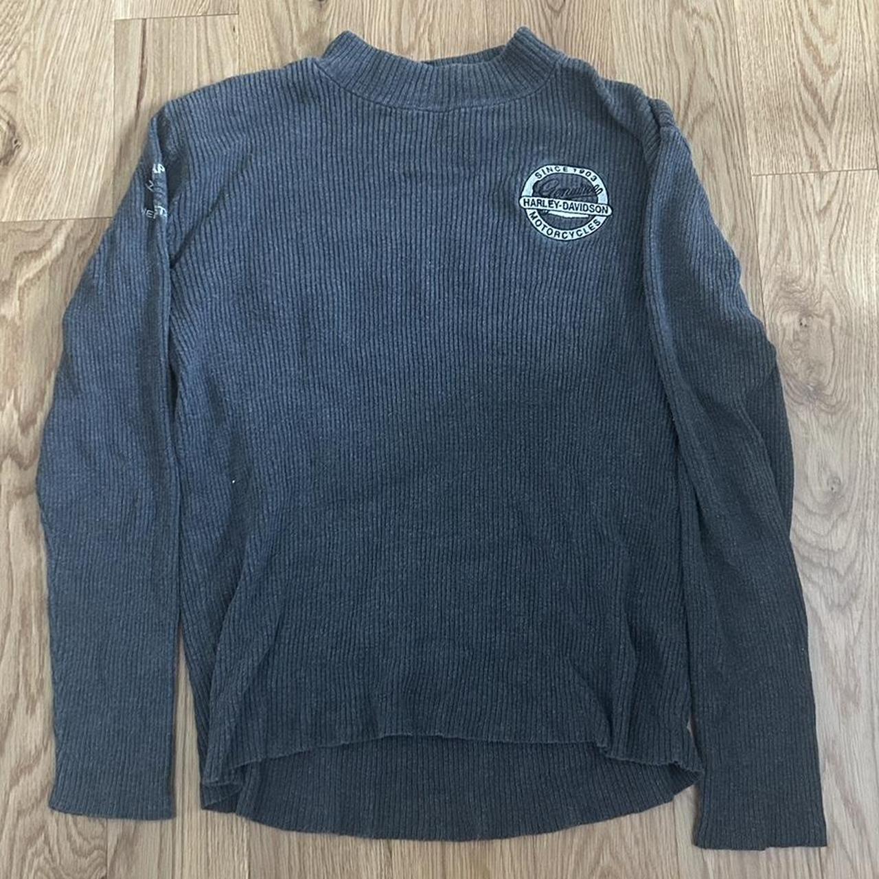 harley davidson turtle neck design on sleeve - Depop